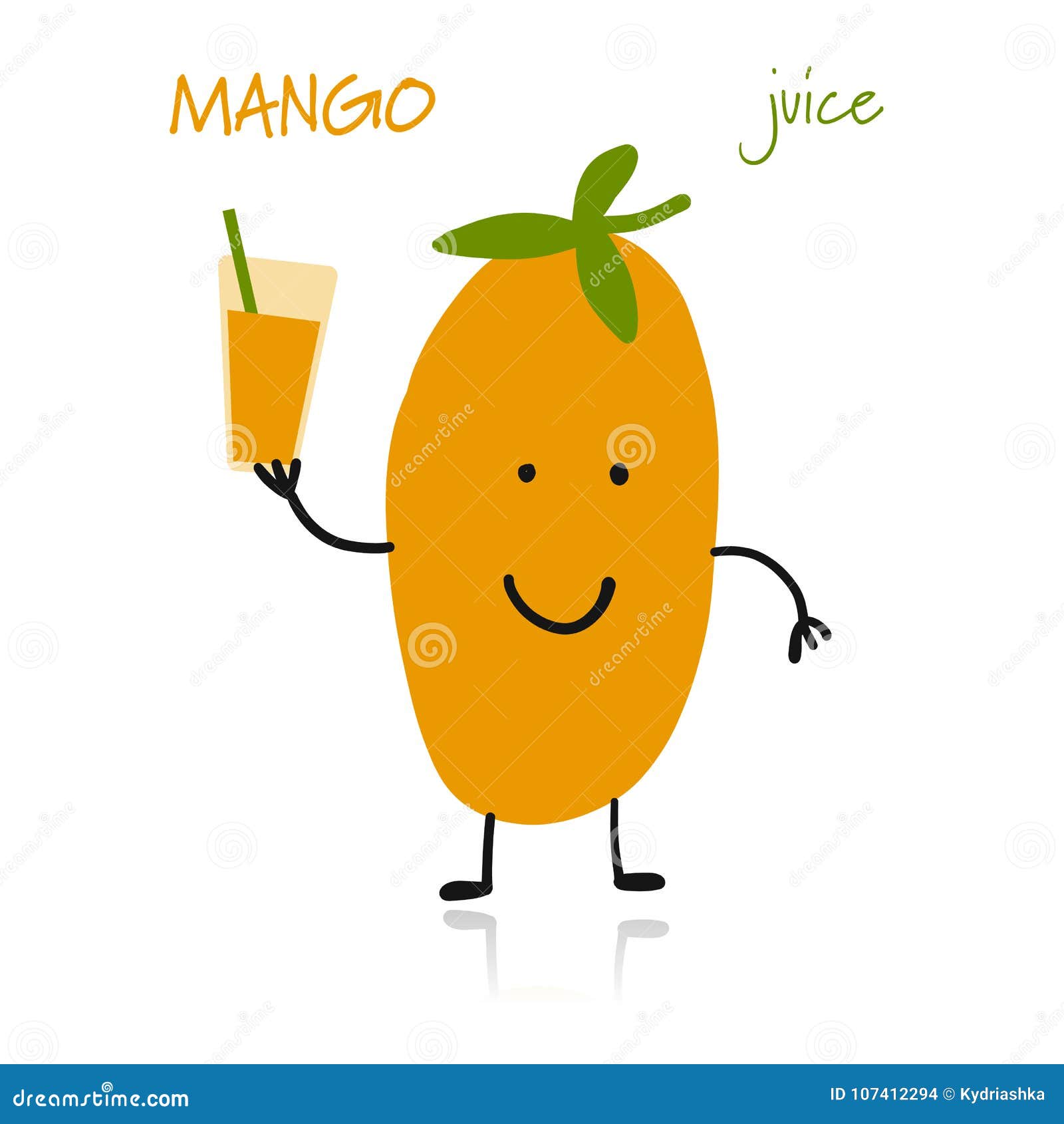 Mango, Cute Character for Your Design Stock Vector - Illustration of ...