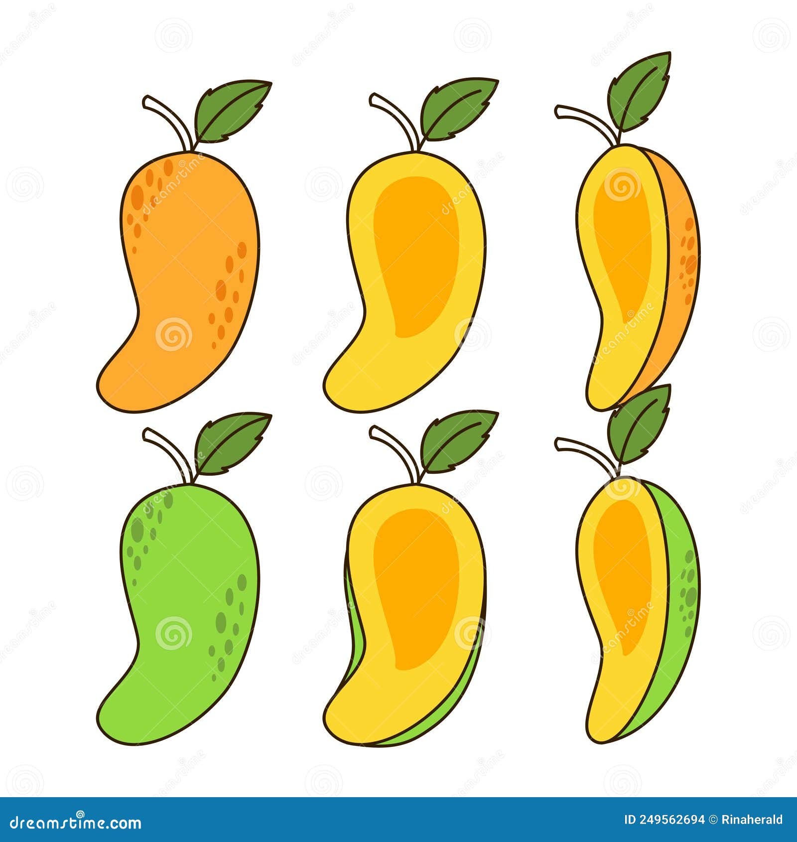 Mango Doodle Hand Drawn Design Stock Illustration - Illustration of ...
