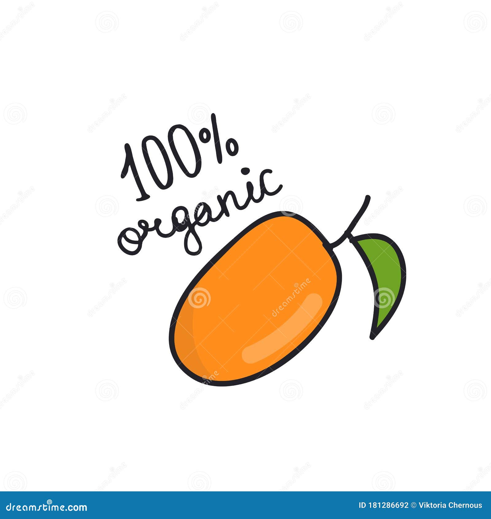 Mango Doodle Icon, Vector Illustration Stock Illustration ...