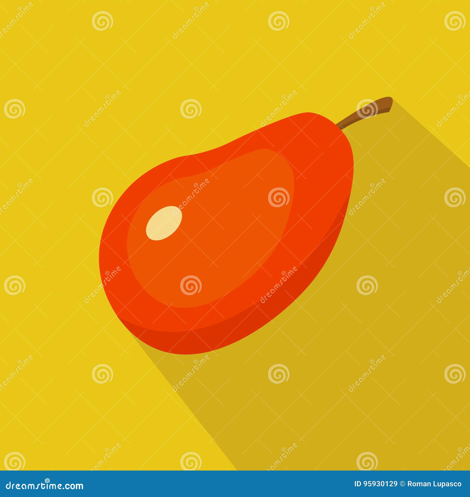 Mango flat icon stock vector. Illustration of healthy - 95930129