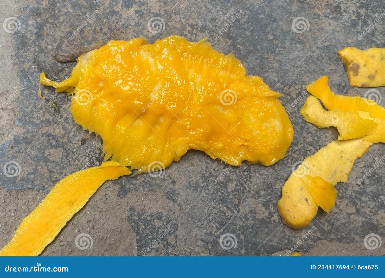 Mango Fruit Fibrous Seed Isolated on the Ground Stock Photo - Image of ...