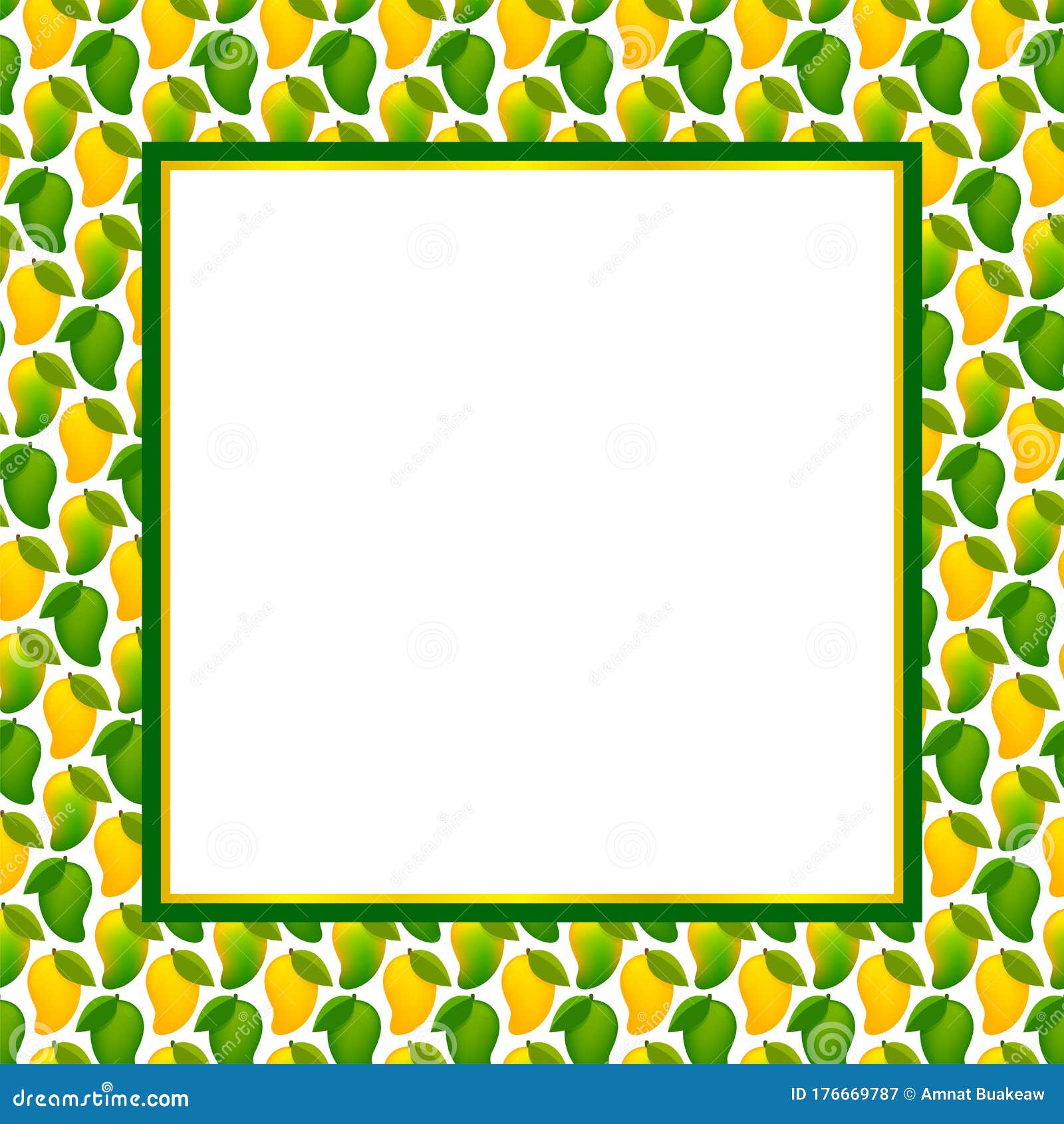 Mango Fruit Frame for Copy Space Text, Banner Frame with Mango for ...