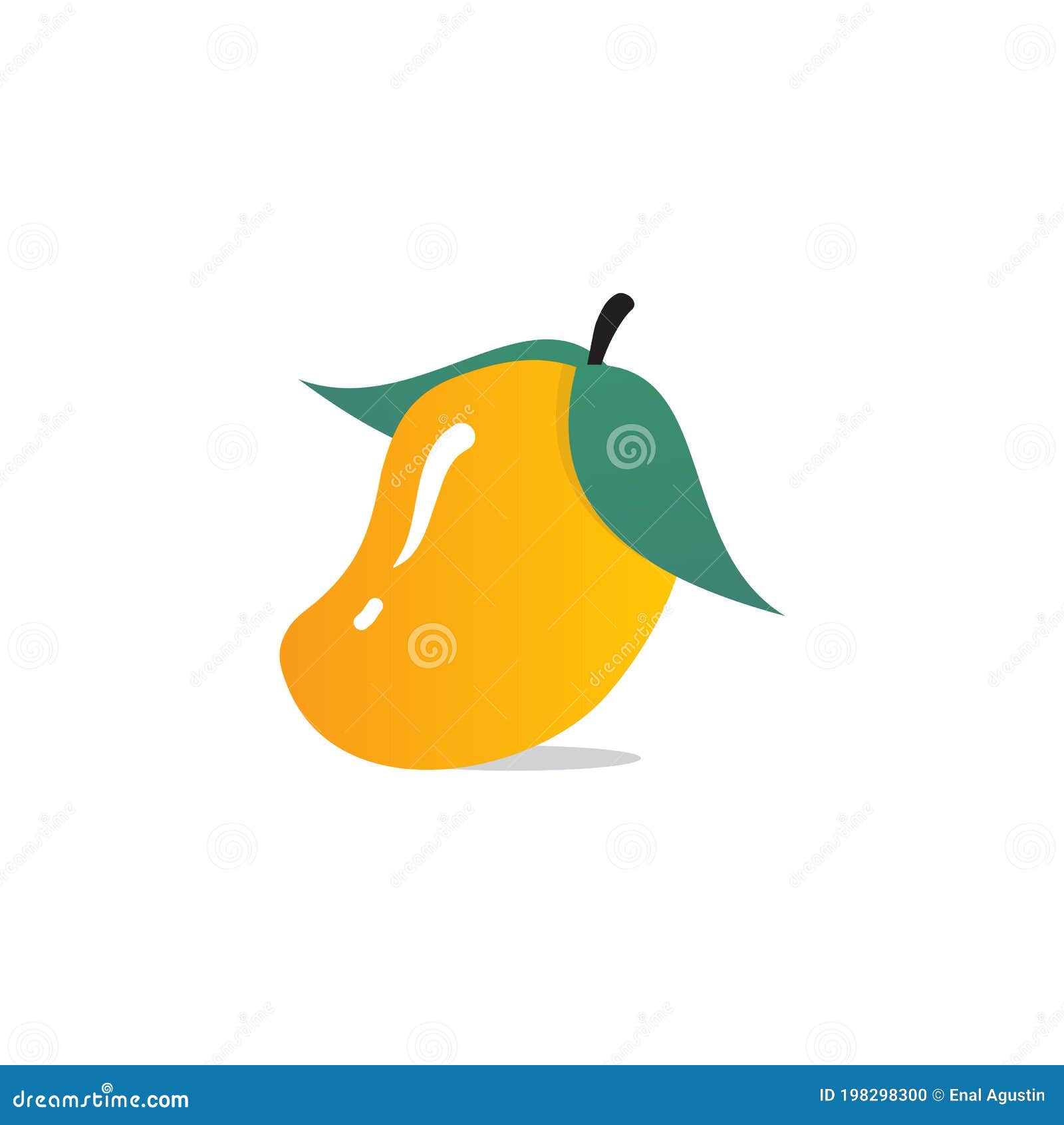 Mango Fruit Logo Design Template Stock Illustration - Illustration of ...