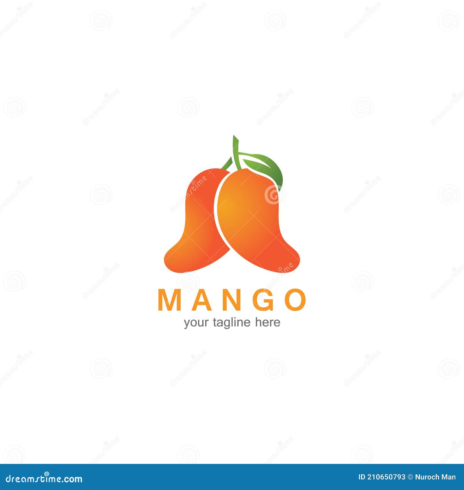 Mango Fruit Logo Vector Illustration Design Template. Mango in Flat ...
