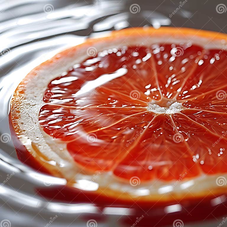 Mango Fruit Slices and Water Ripple on White Background Stock Image ...