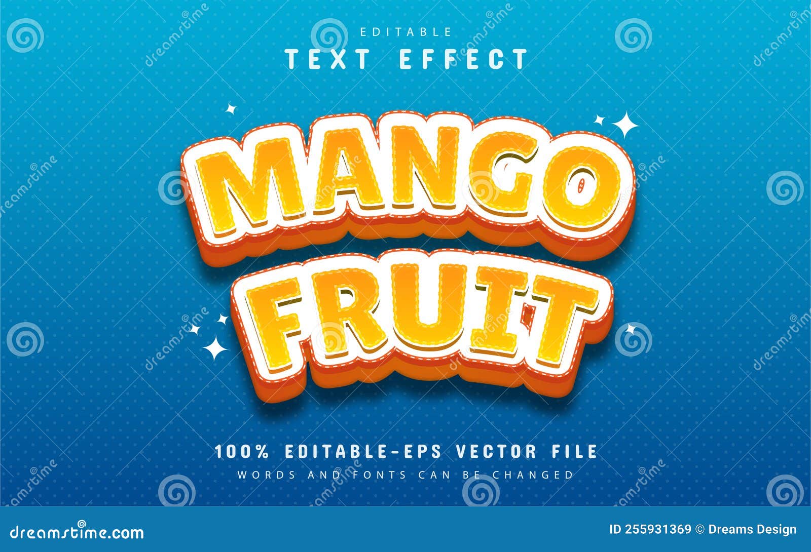 Mango fruit text effect stock vector. Illustration of india - 255931369