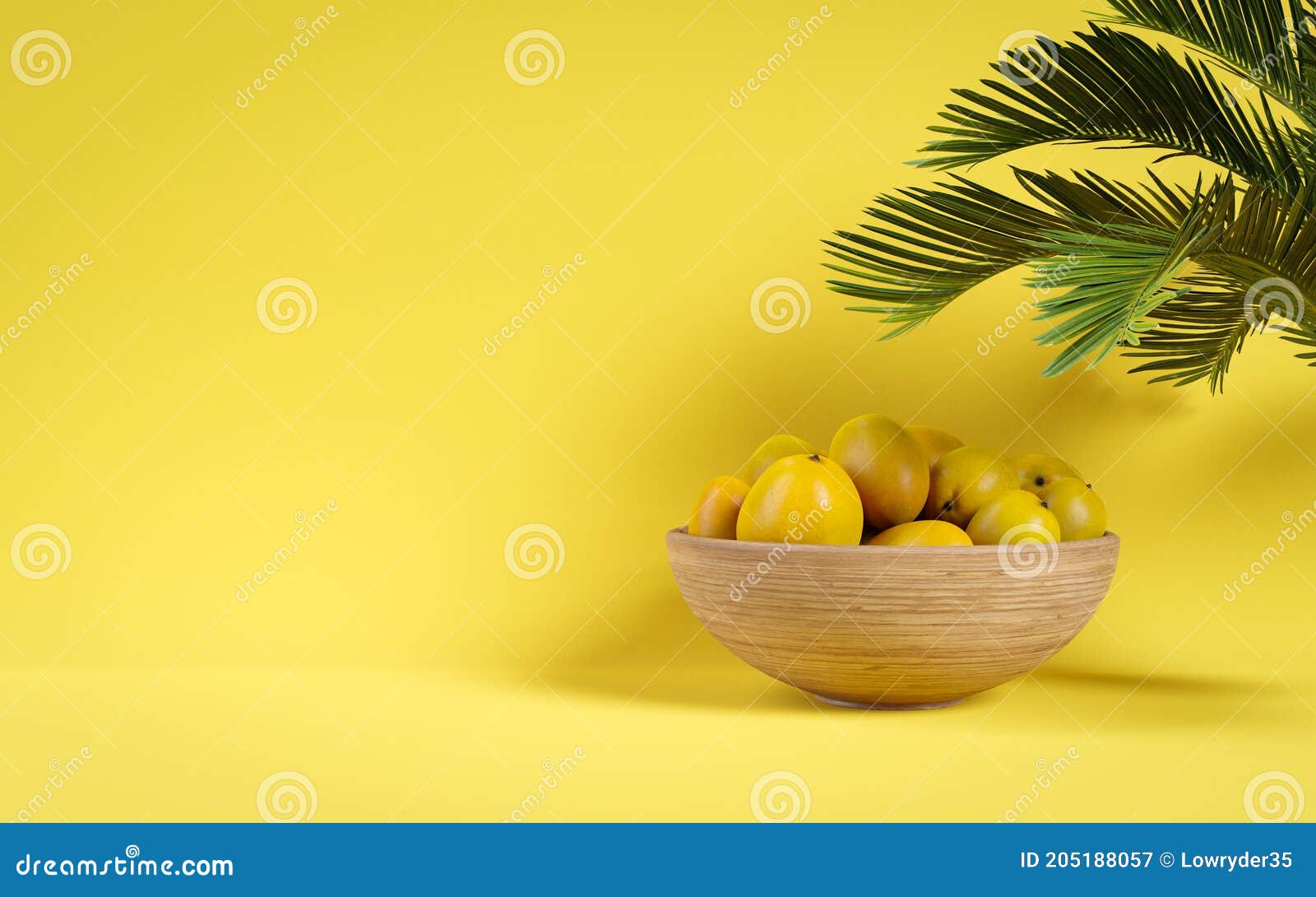 Mango Fruit Yellow Backdrop Background Copy Space Stock Illustration ...