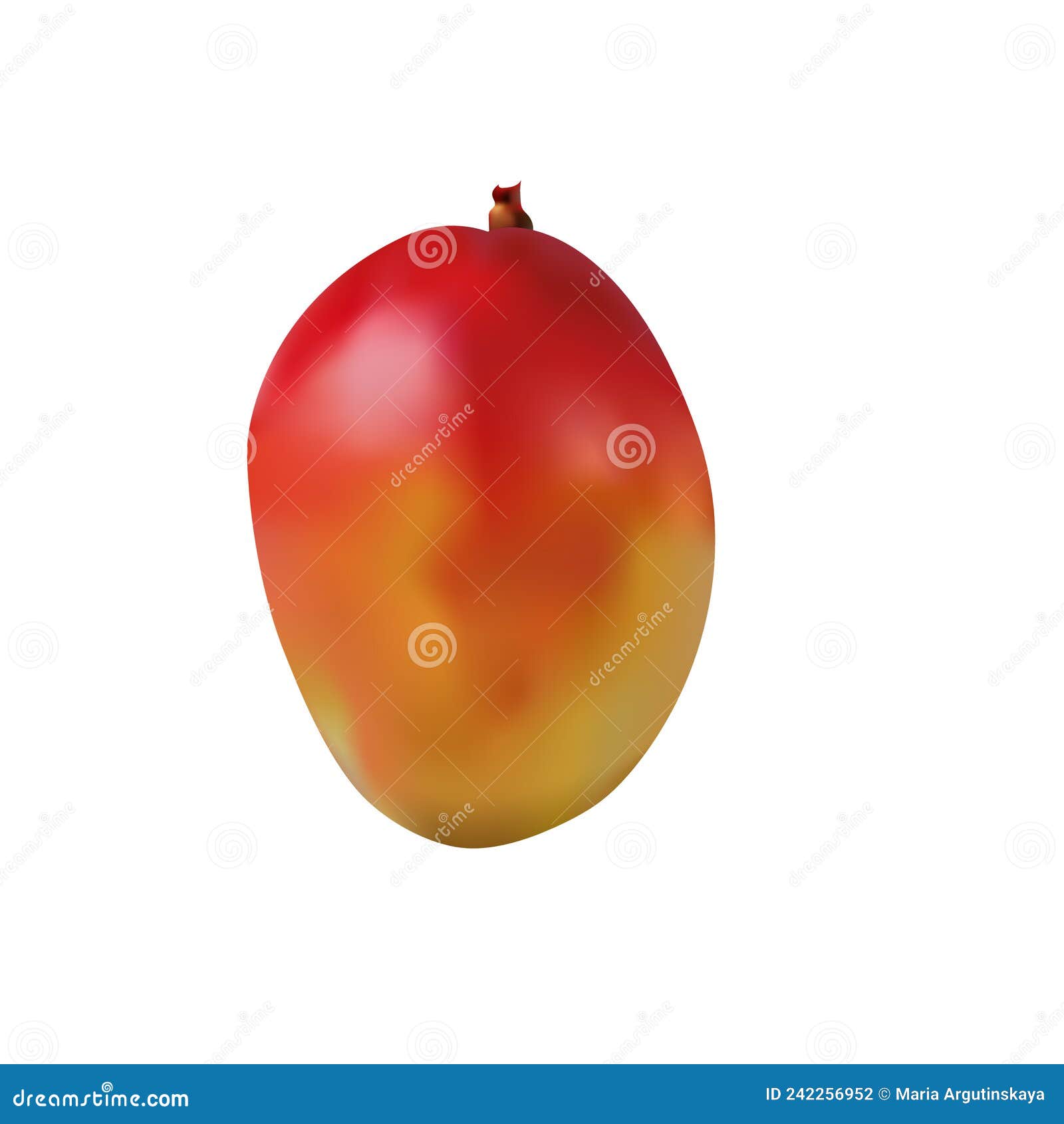 Mango Gradient Mesh Vector Element Clip Art Stock Vector - Illustration ...