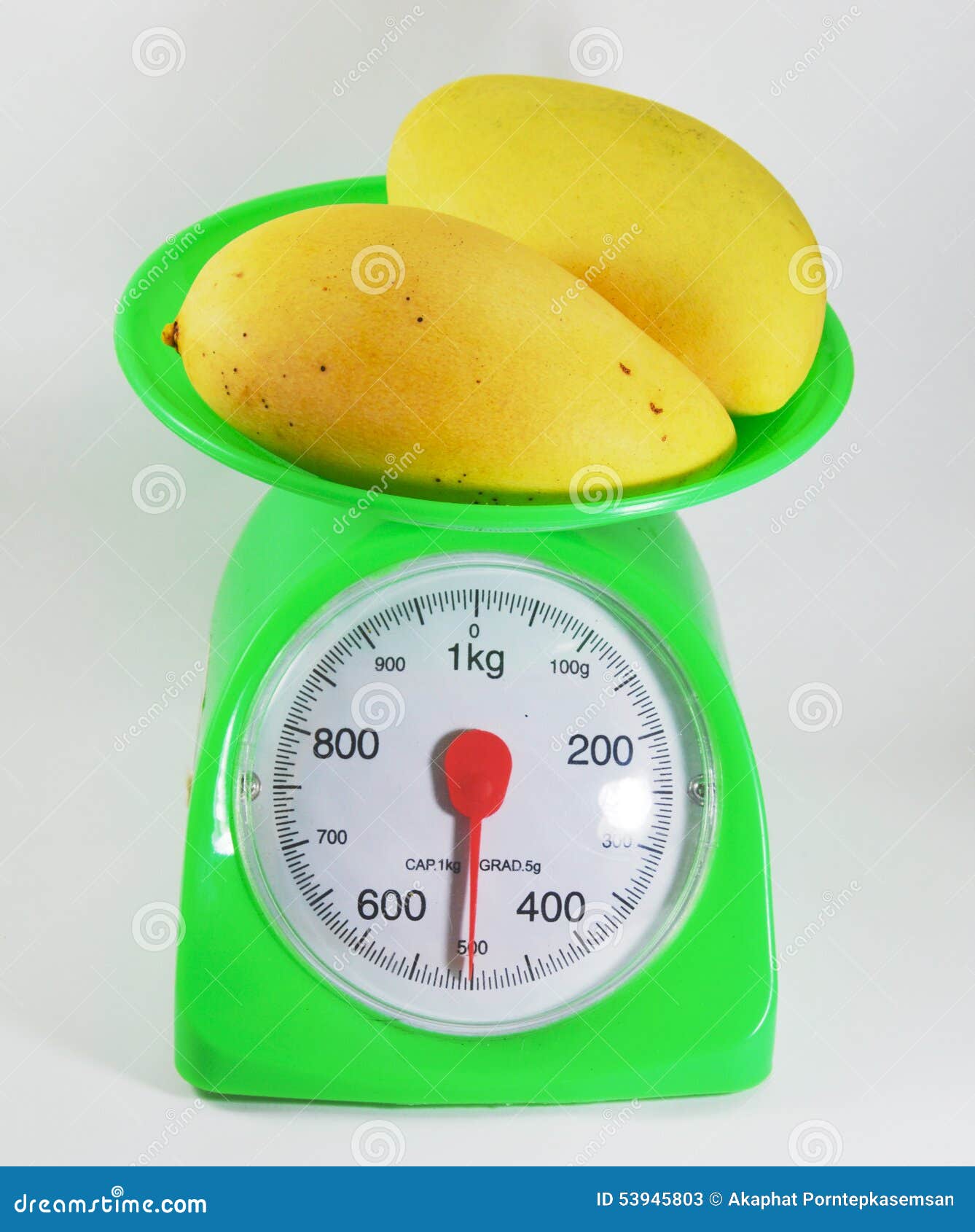 Mango on Green Weighting Scale Stock Image - Image of ingredient ...