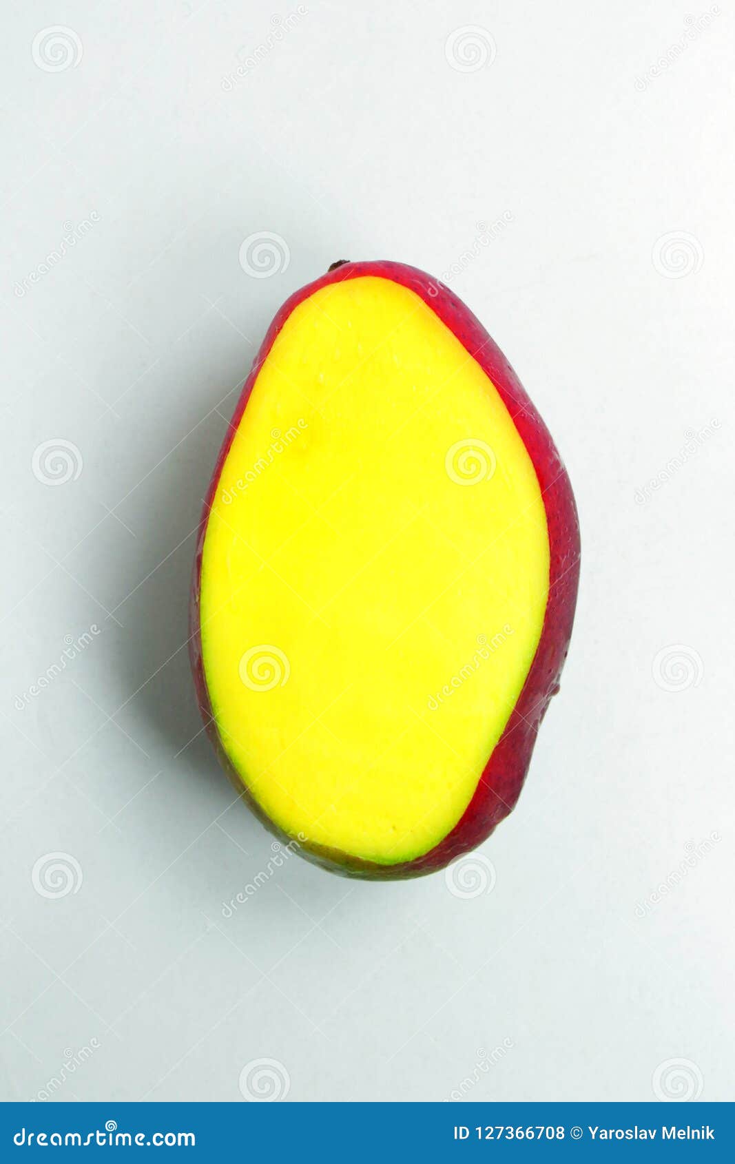 Mango Half Isolated on White Background. Tropical Fruit Stock Photo ...