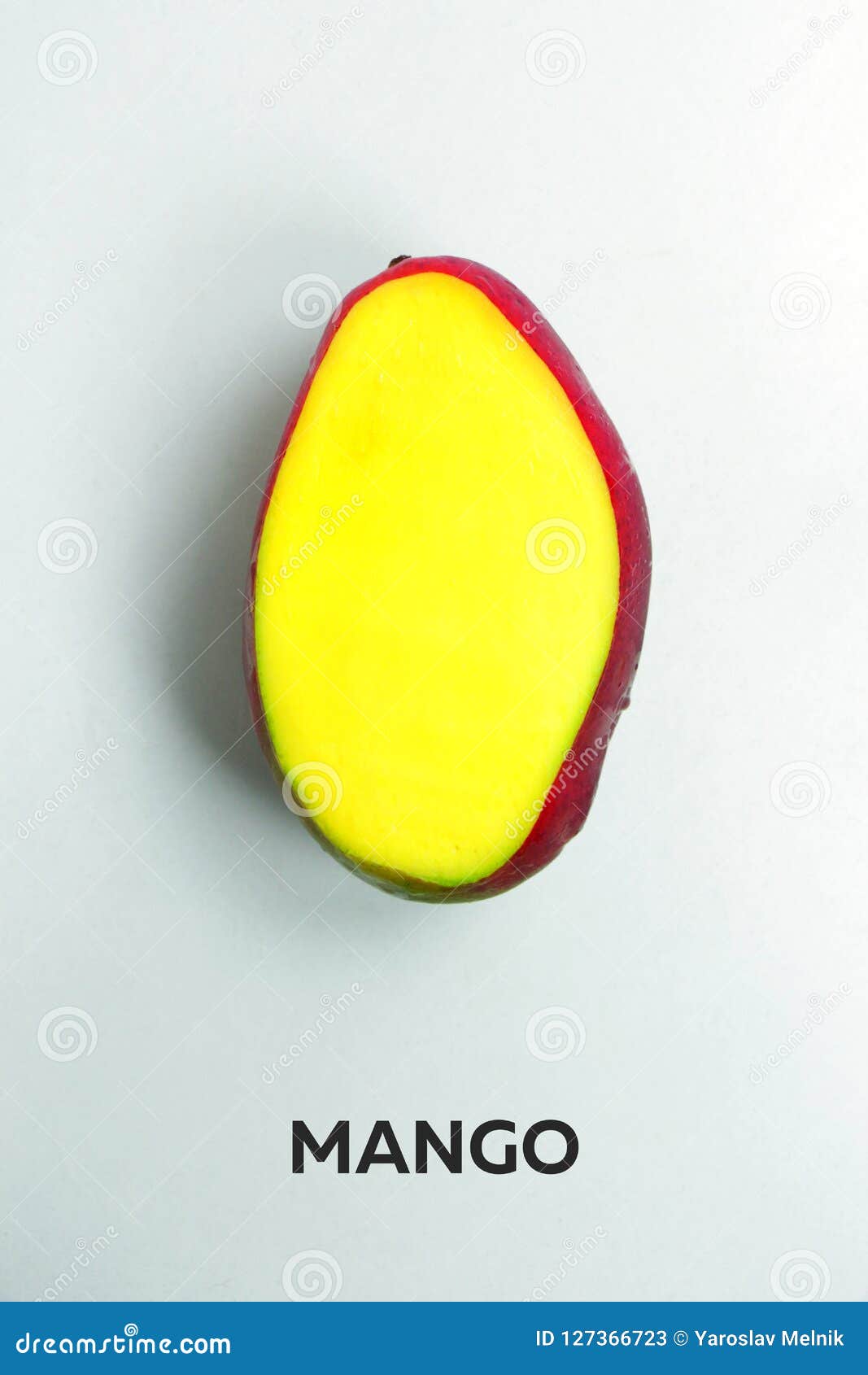 Mango Half Isolated on White Background. Tropical Fruit Stock Image ...