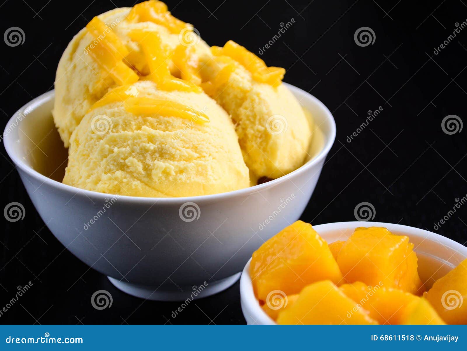 Mango Ice Cream stock photo. Image of background, frozen - 68611518