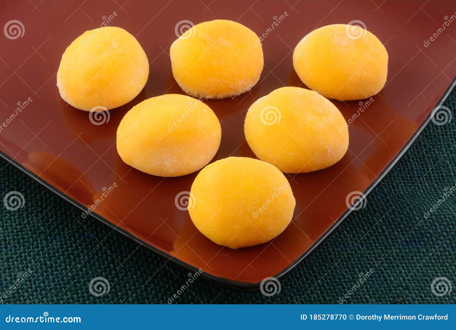 Mango Ice Cream Mochi Balls Stock Photo - Image of sweet, serving ...