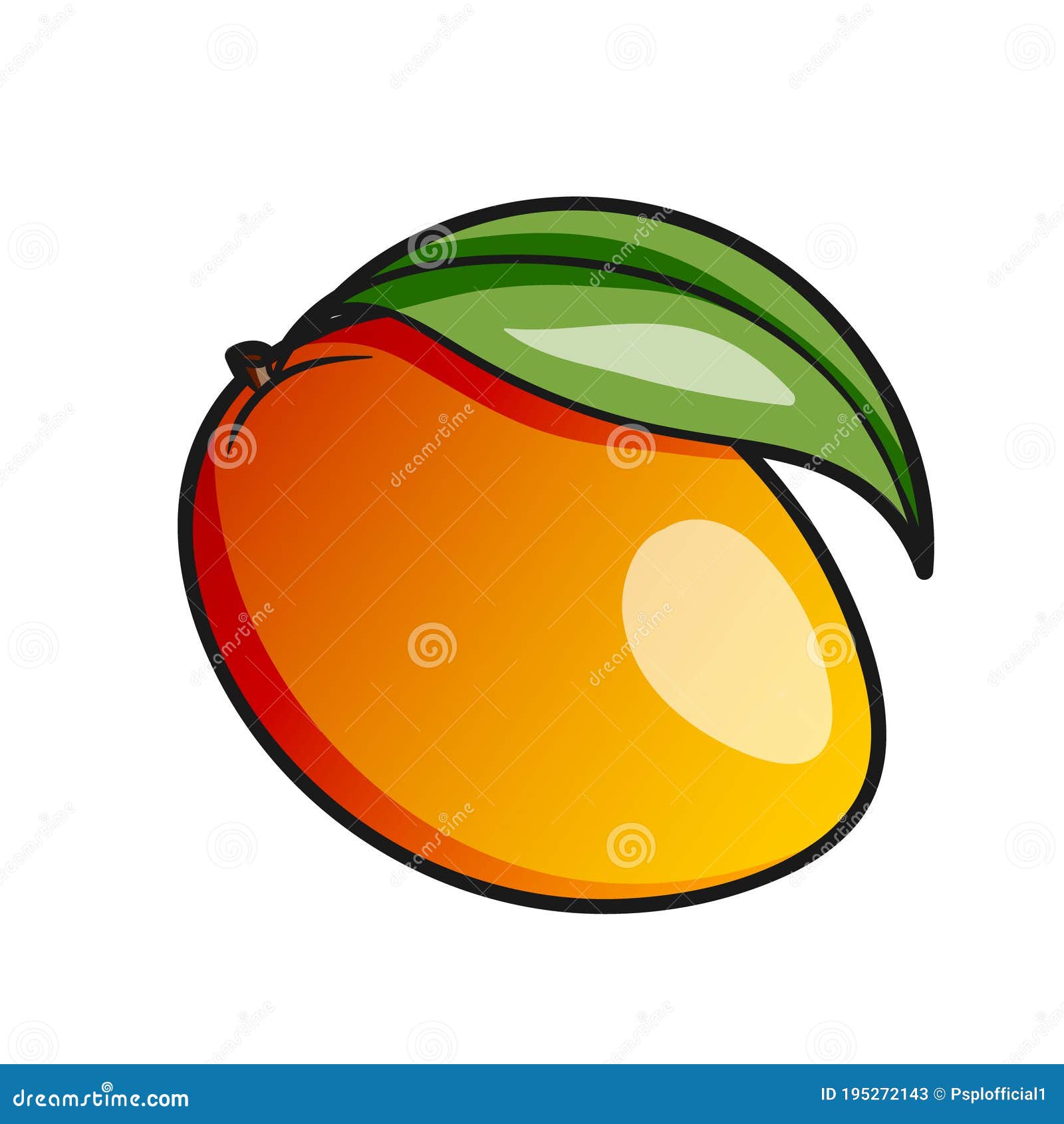 Mango Icon Color Design Vector Stock Vector - Illustration of label ...