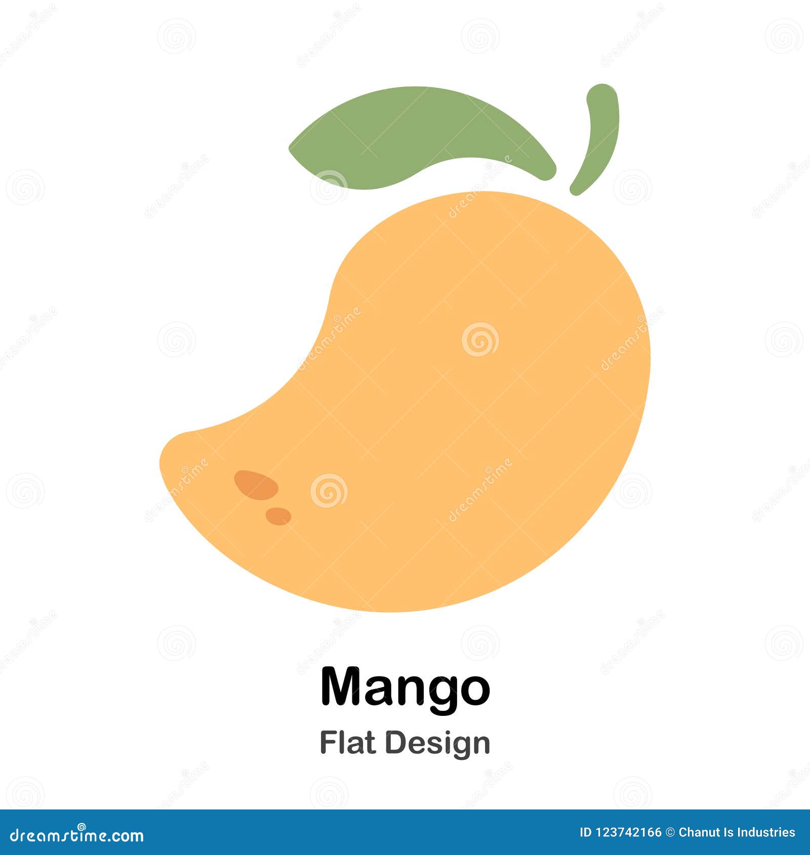 Mango Flat Icon stock vector. Illustration of nutrition - 123742166