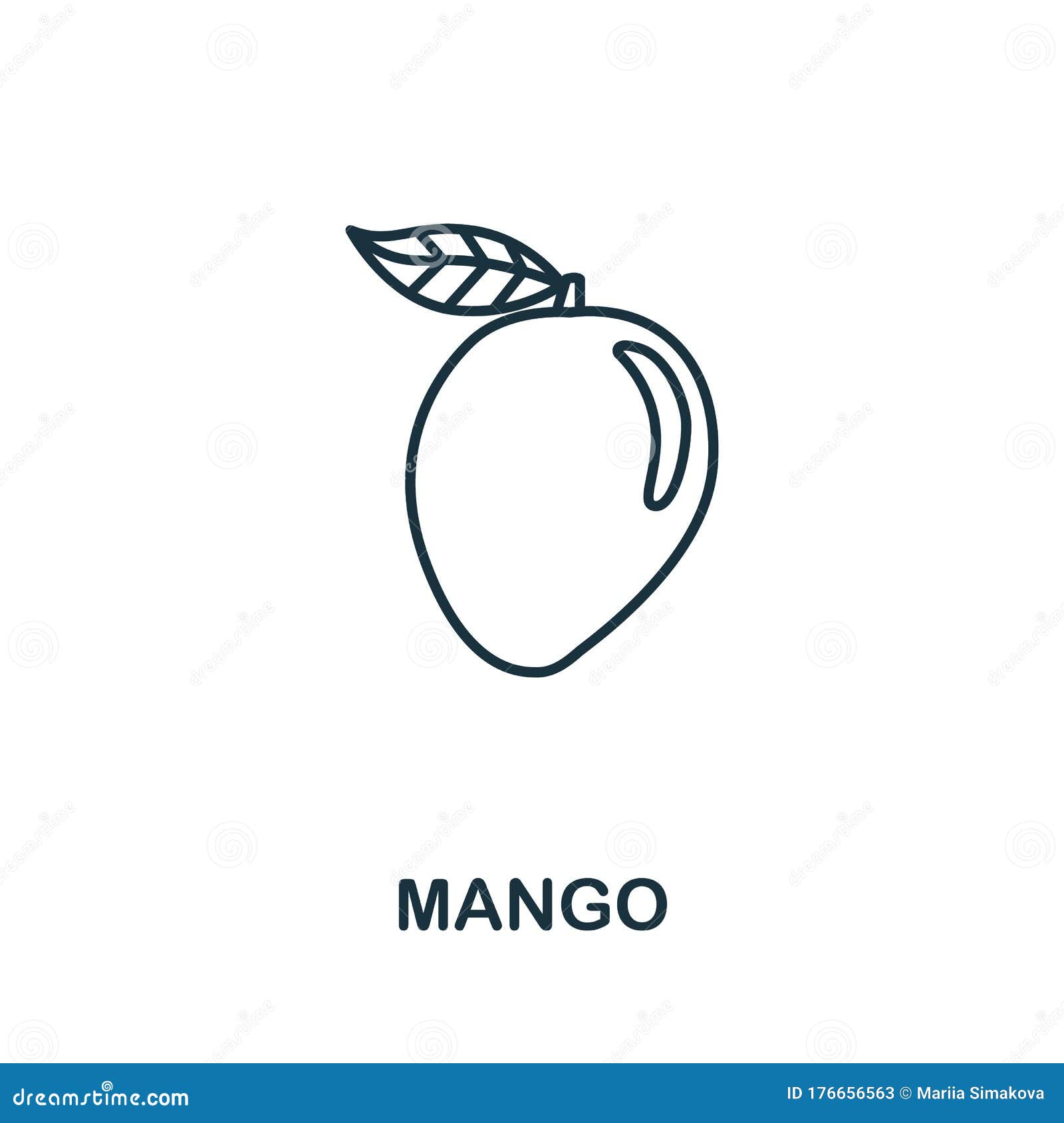 Mango Icon from Fruits Collection. Simple Line Element Mango Symbol for ...