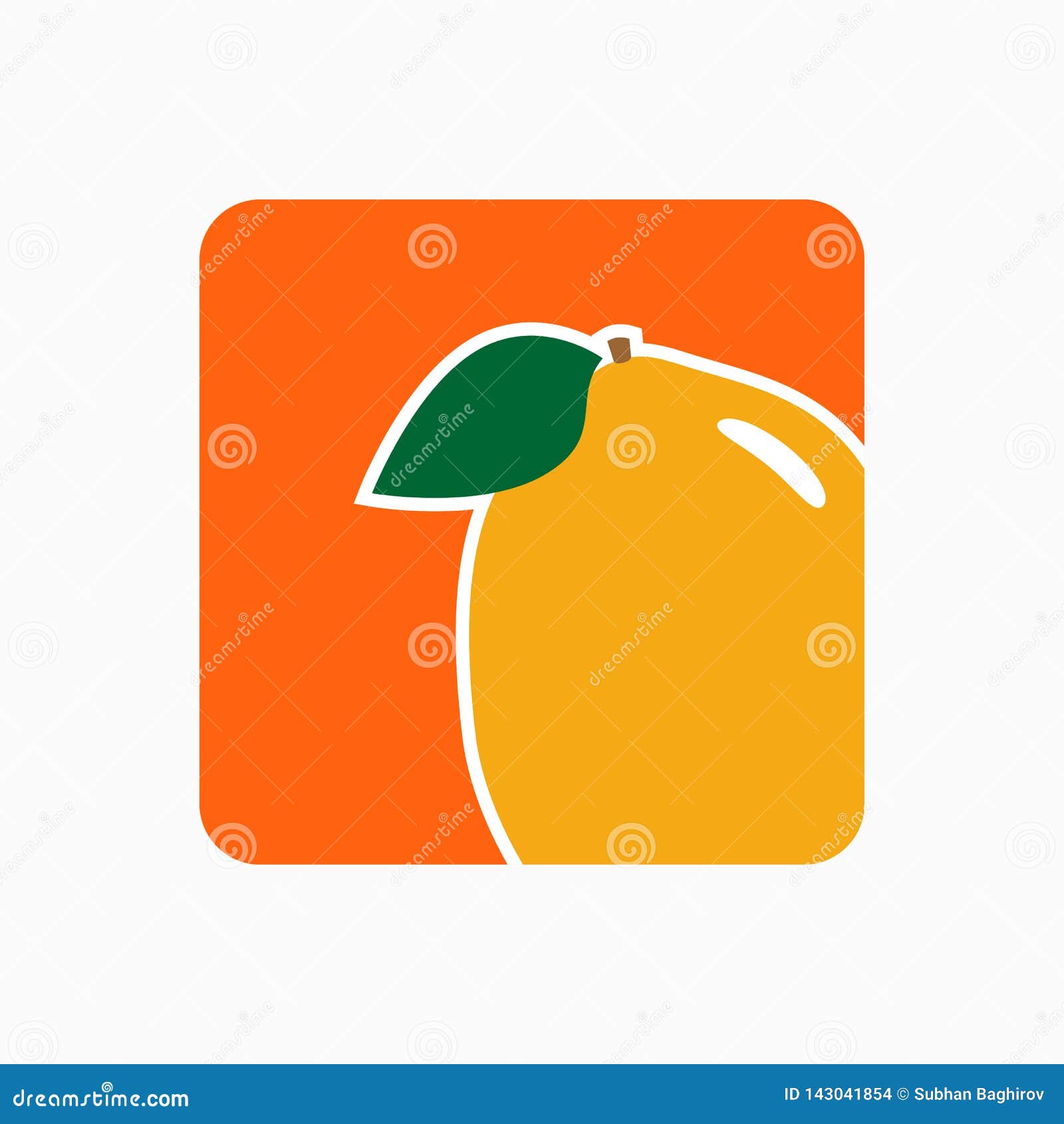 Mango Icon Simple Flat Vector Illustration. Fresh Mango Sign Stock ...