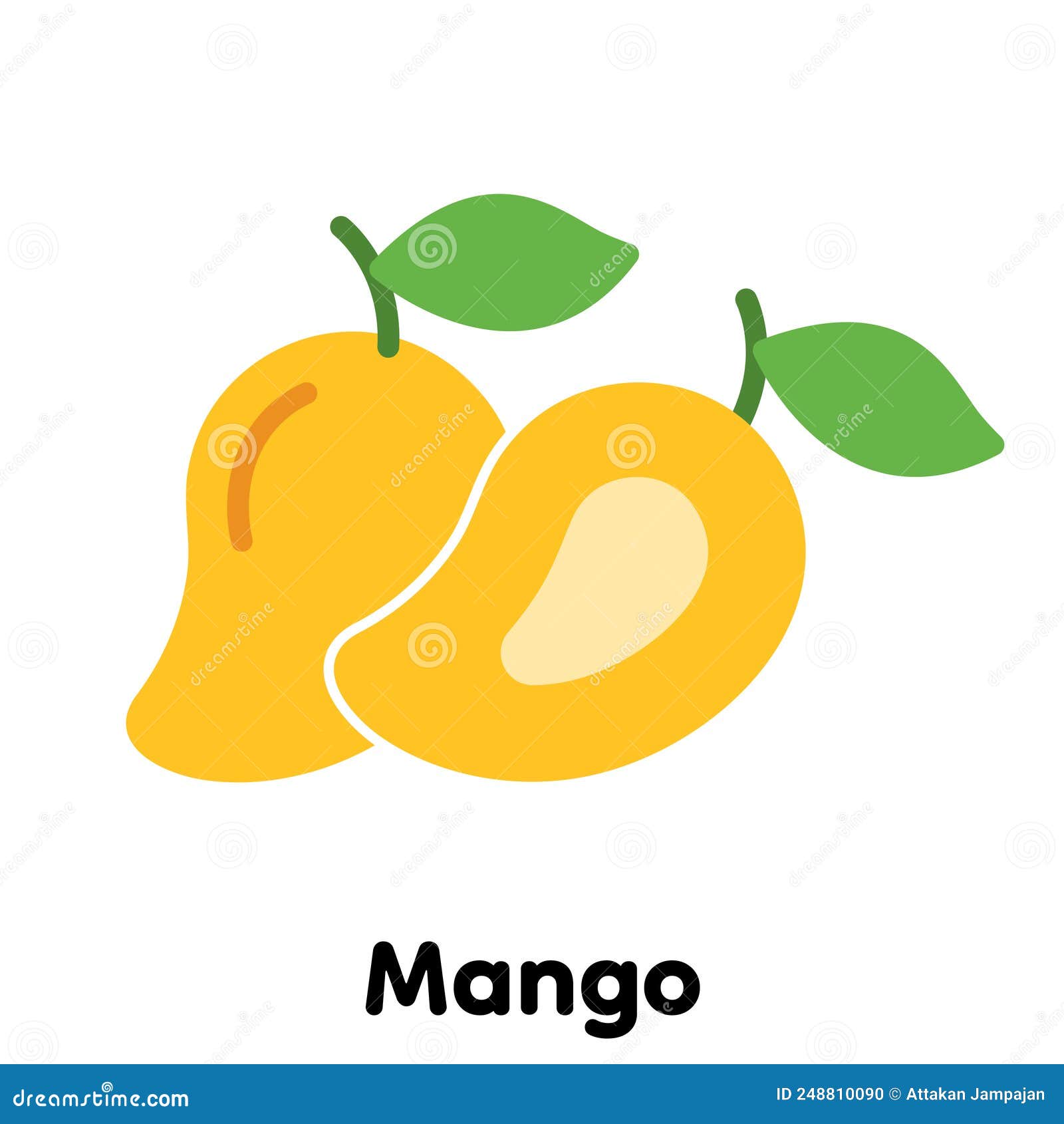 Mango Icon, Vector, Illustration . Stock Vector - Illustration of farm ...