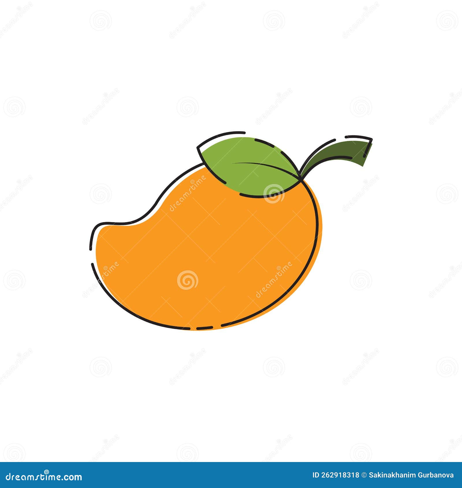 Mango Icon. Mango on White Background. Symbol Stock Illustration ...