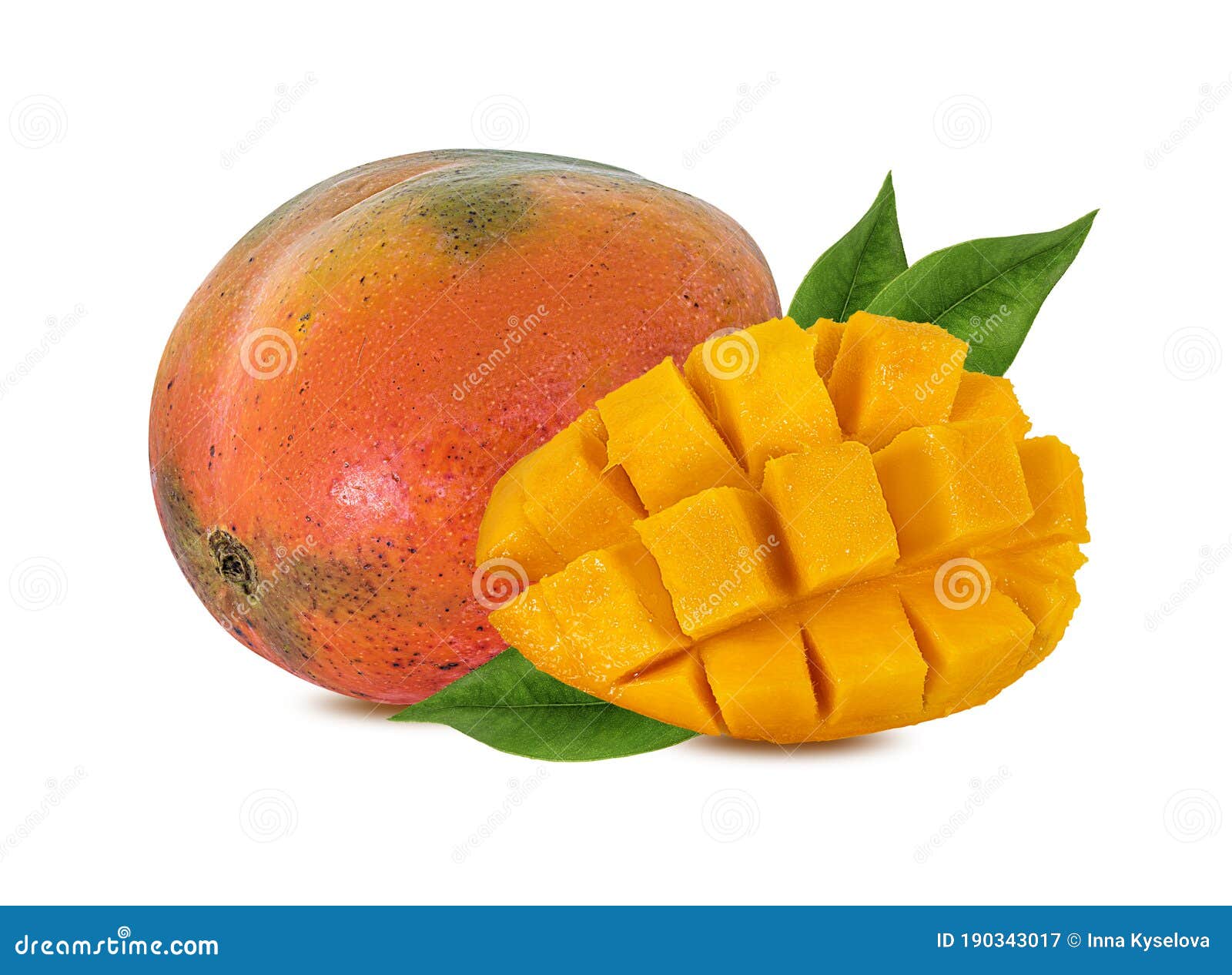 Mango isolated on white stock image. Image of nutrition - 190343017