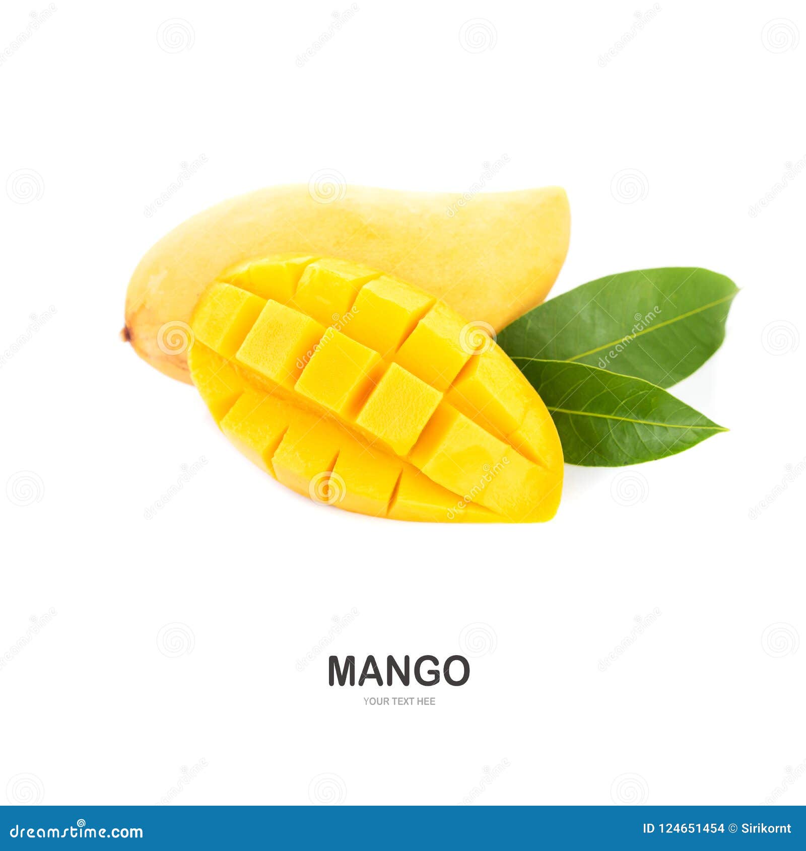 Mango Isolated on White Background Stock Photo - Image of organic ...