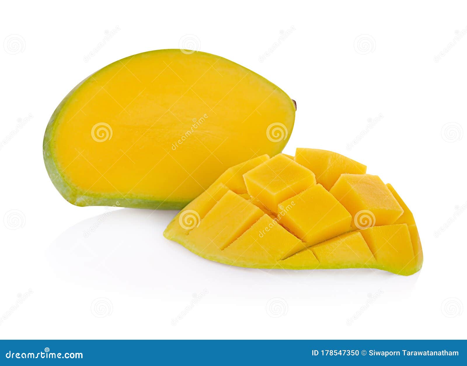 Mango Isolated on a White Background Stock Photo - Image of yellow ...