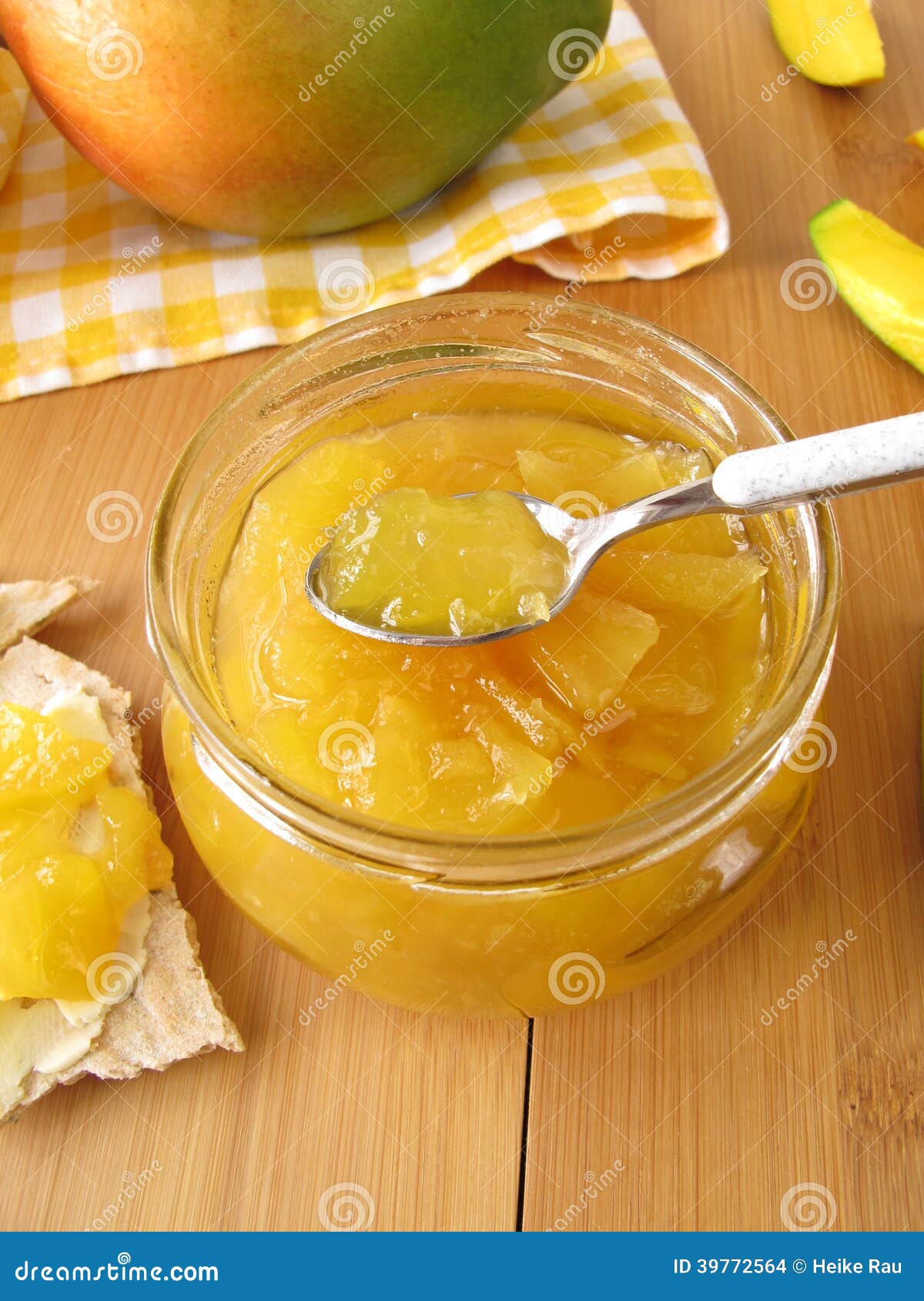 Mango jam stock photo. Image of fruits, fruity, home - 39772564