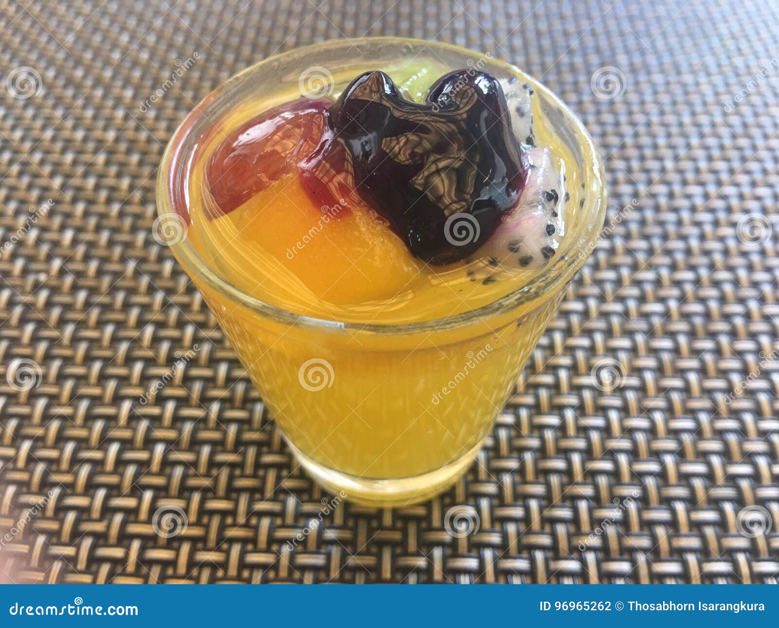 Mango Jelly Fruit Salad Glass Stock Photo - Image of fruit, salad: 96965262