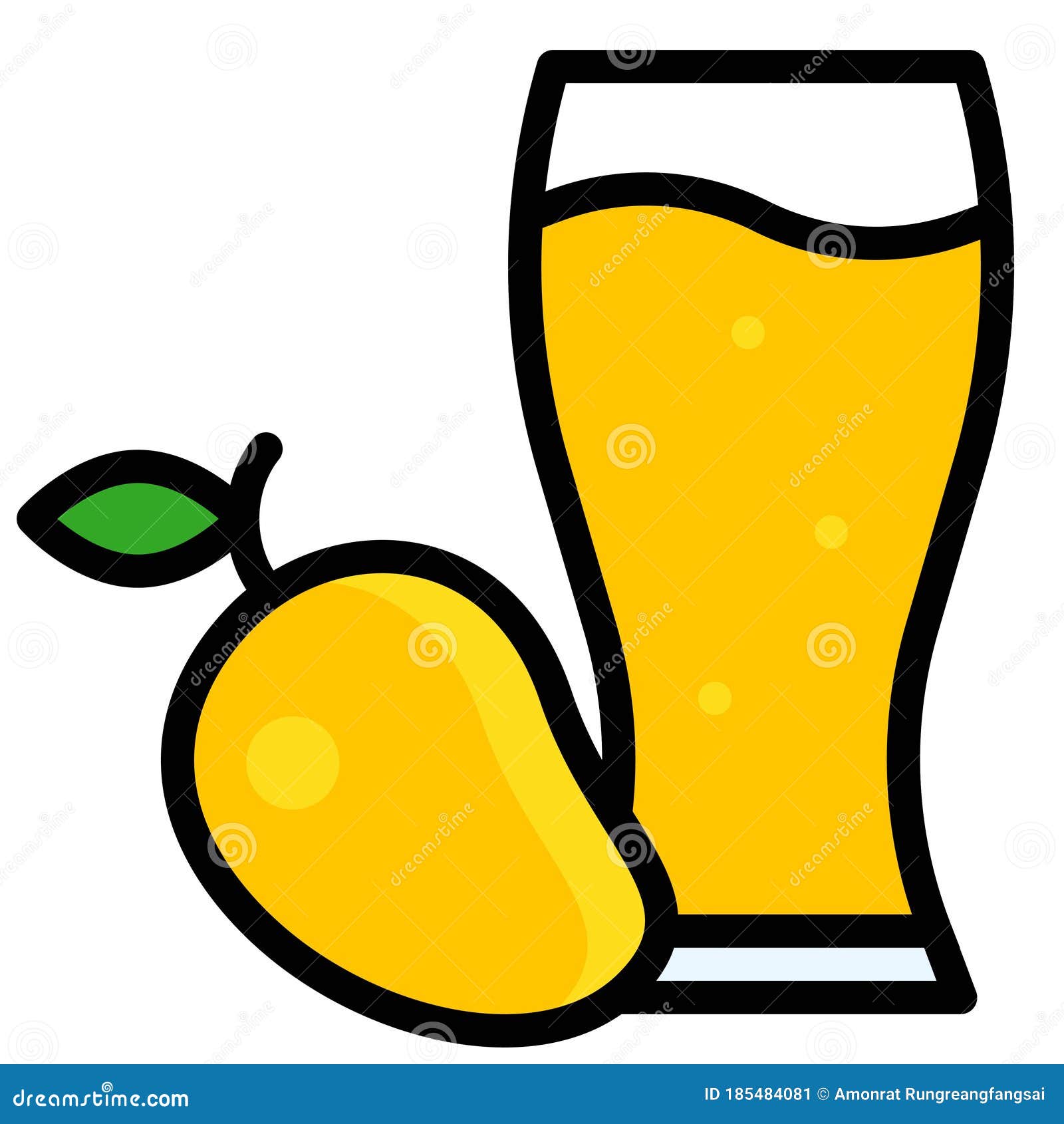 Mango Juice Icon, Beverage Filled Vector Illustration Stock Vector ...