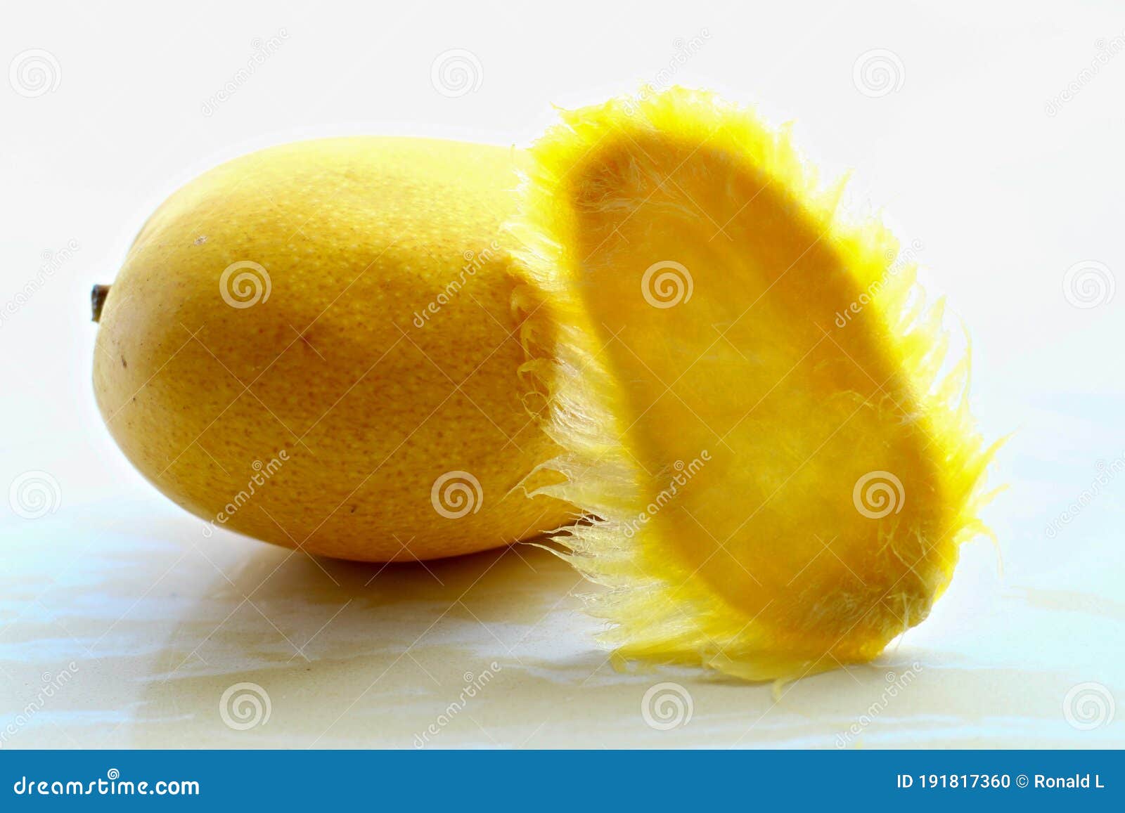Mango and Mango Kernel Close Up Stock Photo - Image of center, covered ...