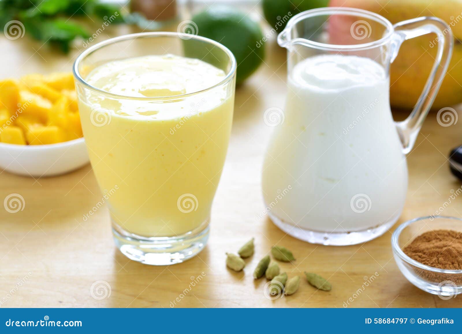 Mango Lassi Smoothie Drink. Stock Image - Image of lassi, fruity: 58684797