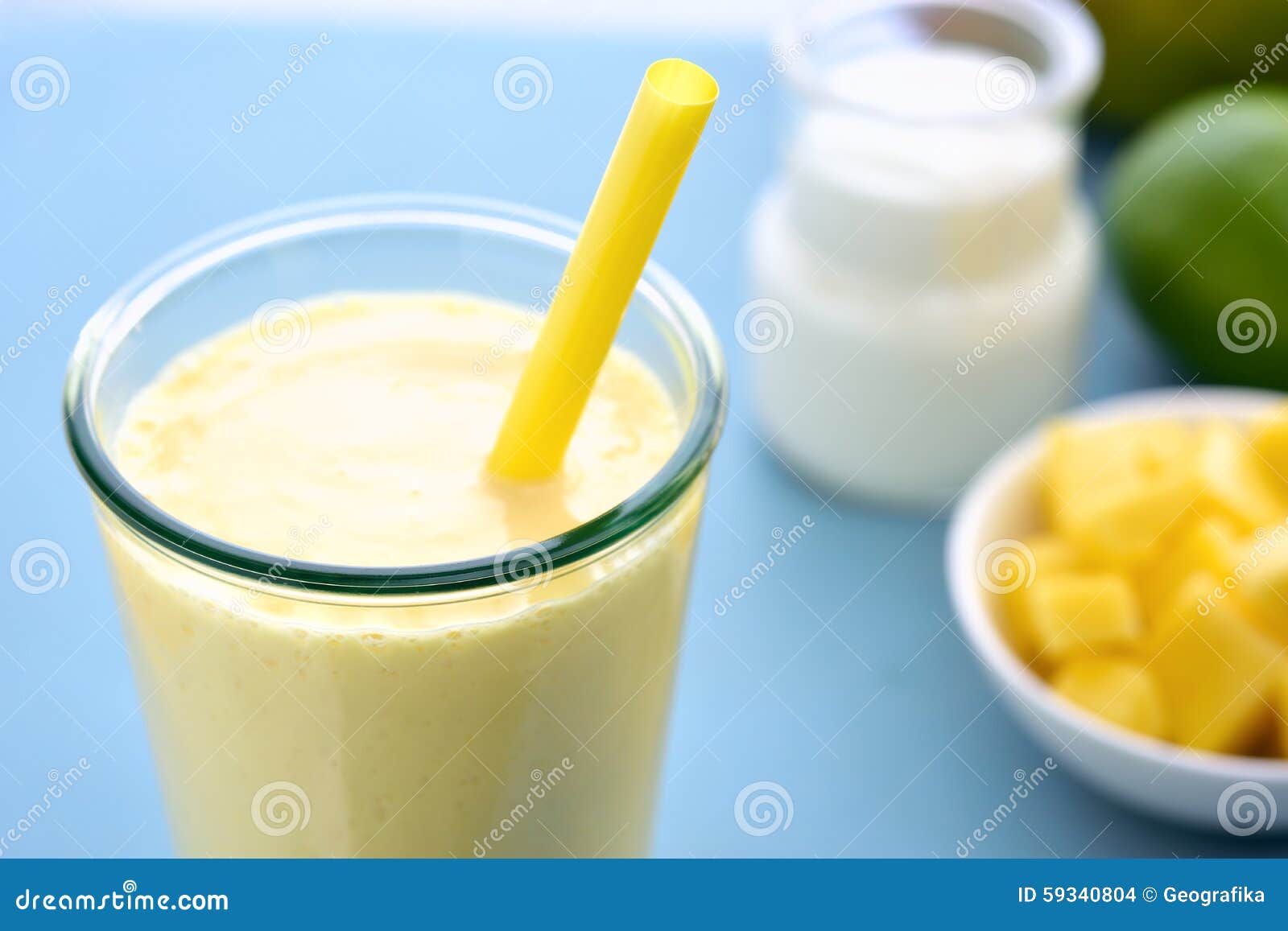 Mango Lassi Smoothie Drink. Stock Photo - Image of ayurveda, healthy ...