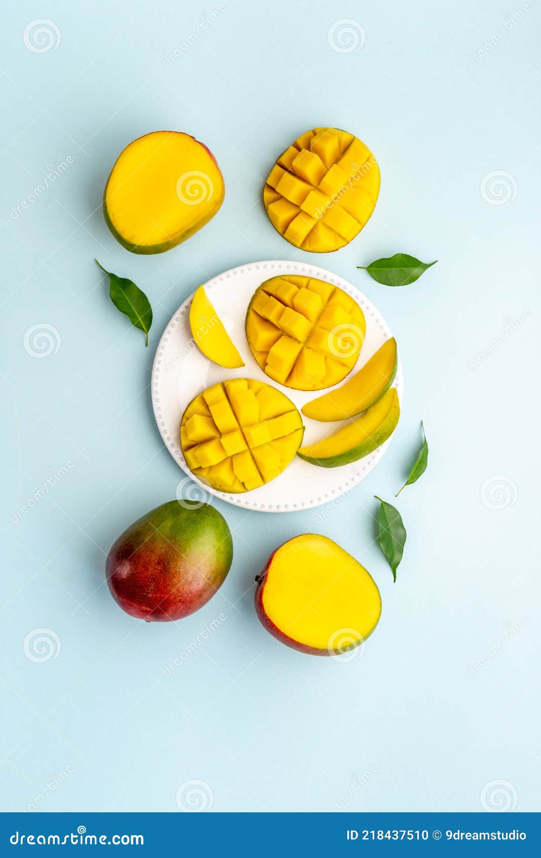 Mango Layout - Tropical Fruits Abstract Background Stock Photo - Image ...