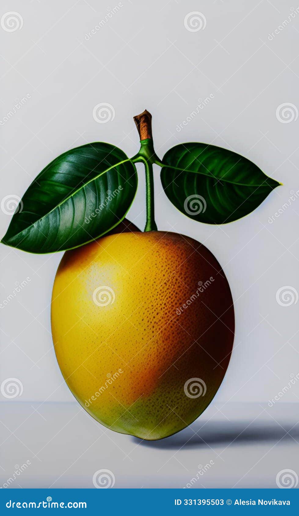 Mango on a Light Background for a Promotional Event Stock Illustration ...