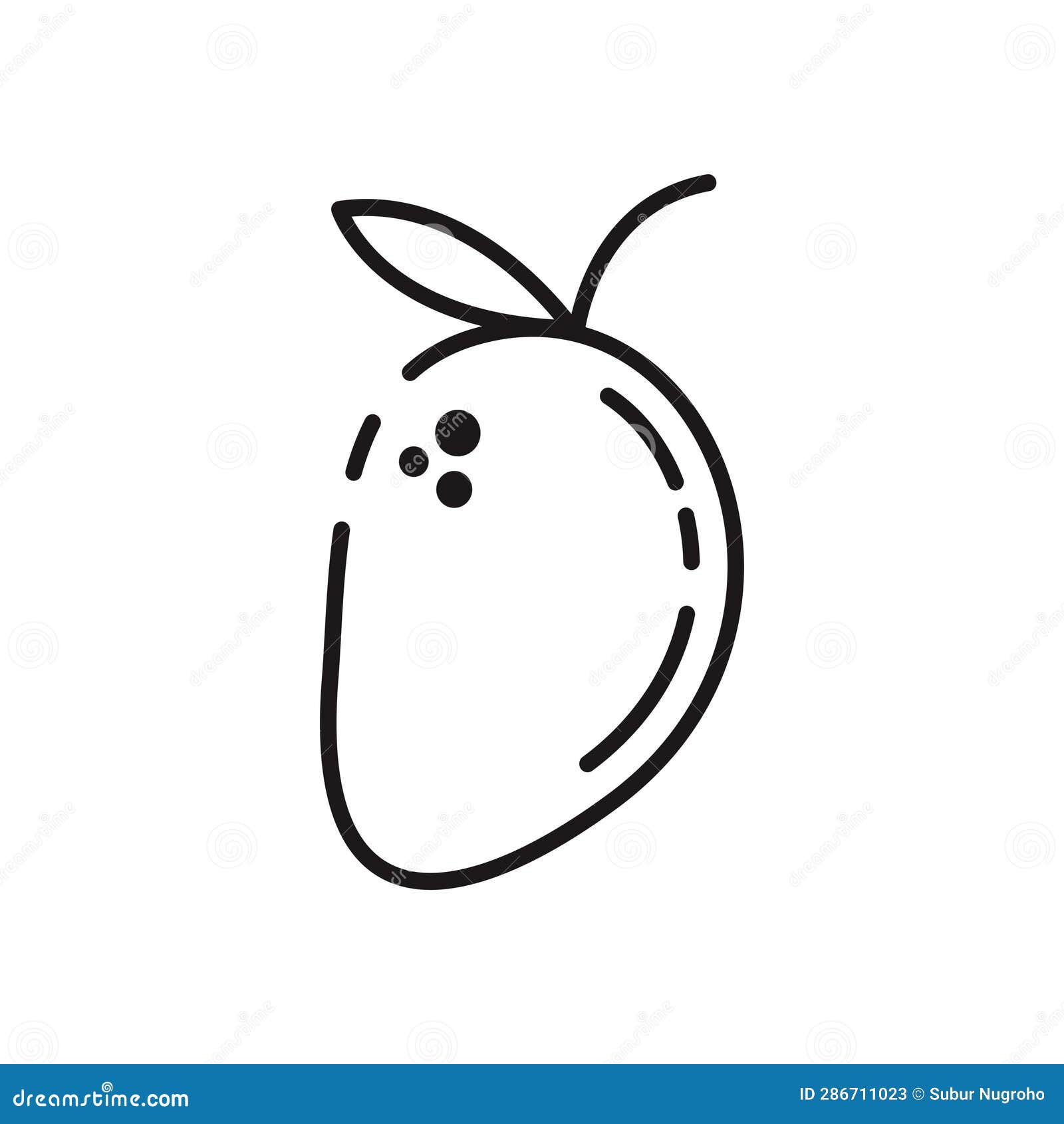 Mango Line Art Icon Logos Set Image Stock Illustration - Illustration ...