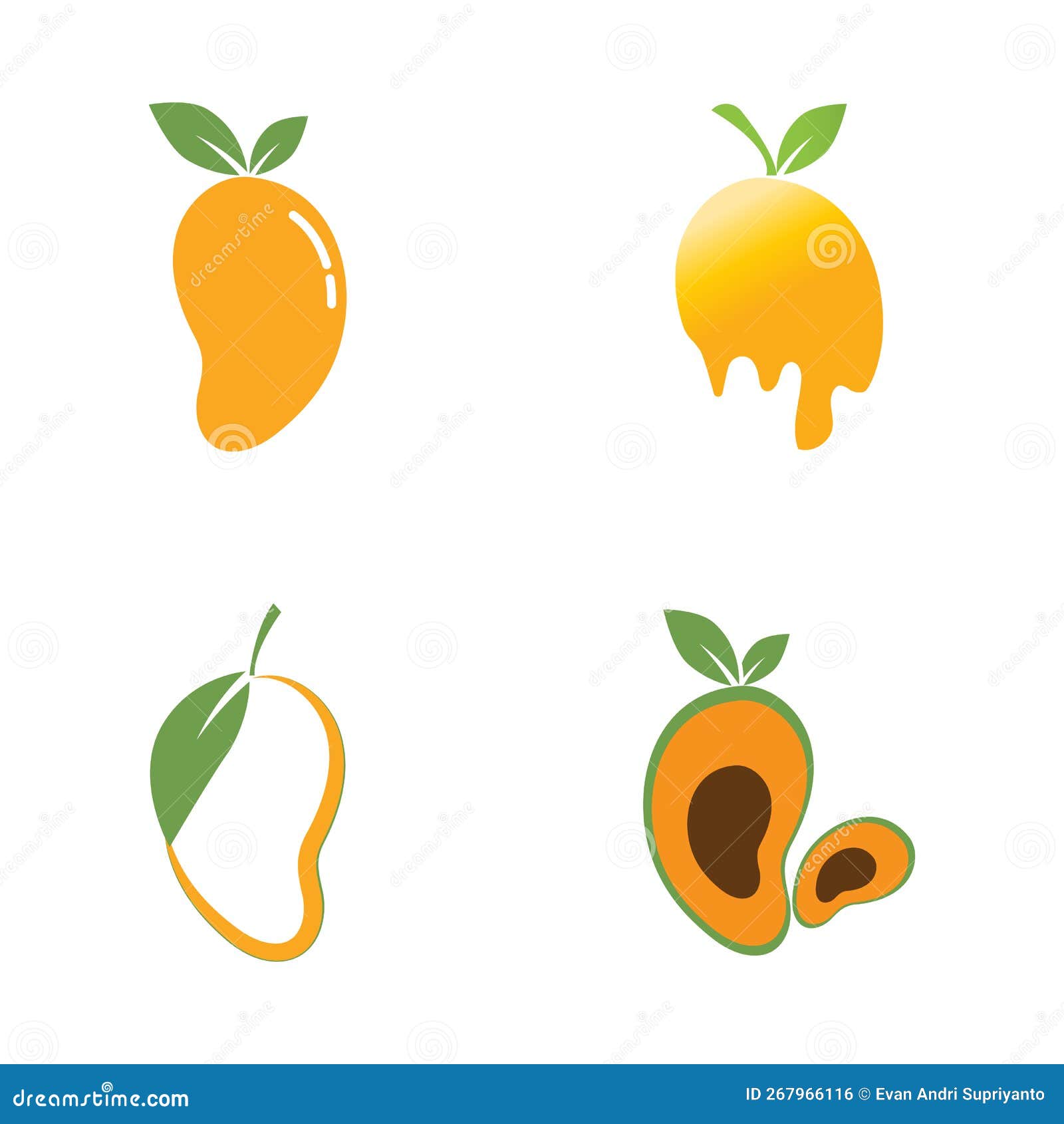 Mango Logo Flat and Symbol Design Vector Template Stock Vector ...