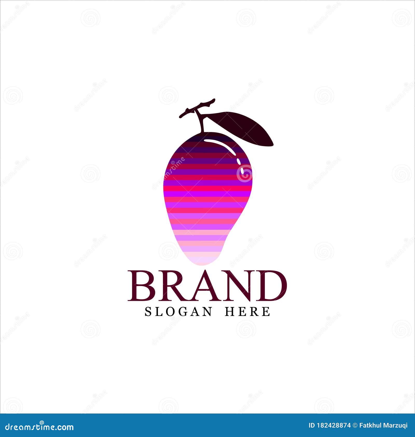 Mango Logo, Single Purple Mango Stock Vector - Illustration of fresh ...