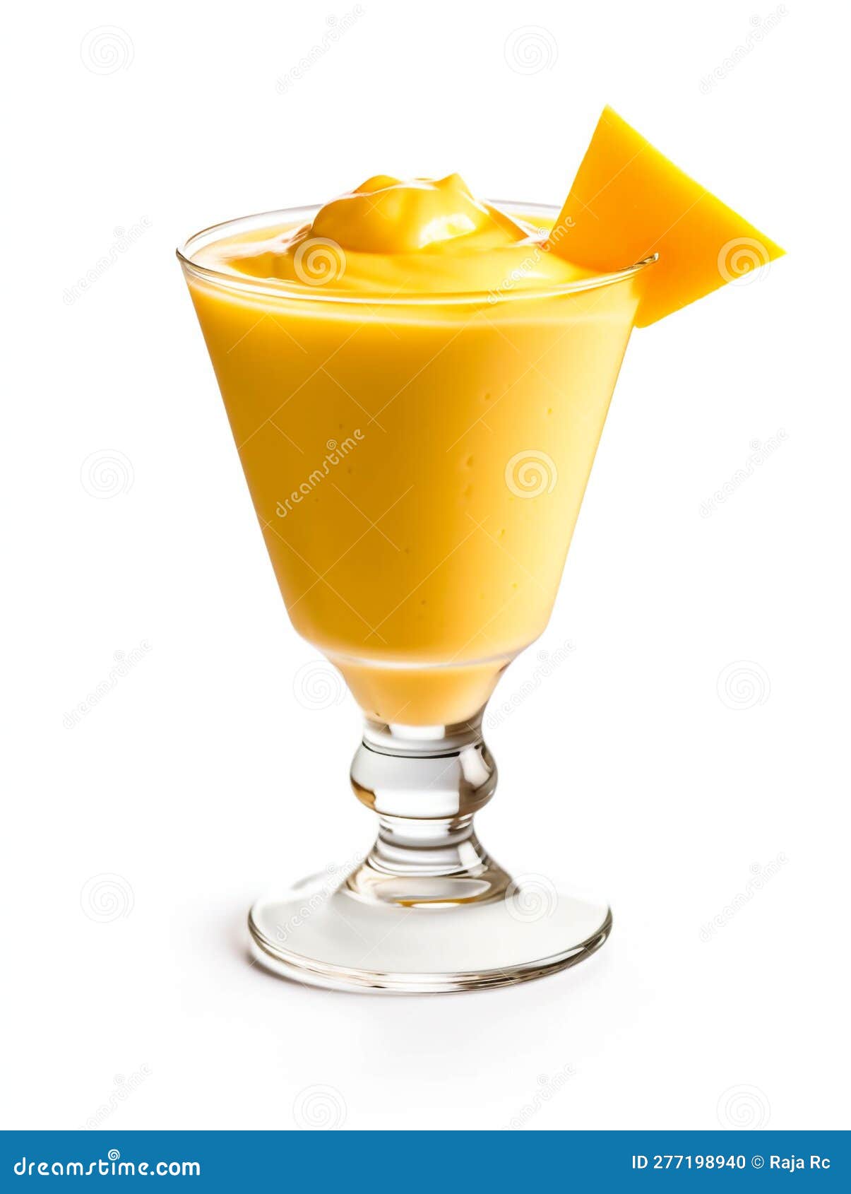 Mango MilkShake In A Glass, In An Aqua Background. Royalty-Free Stock ...