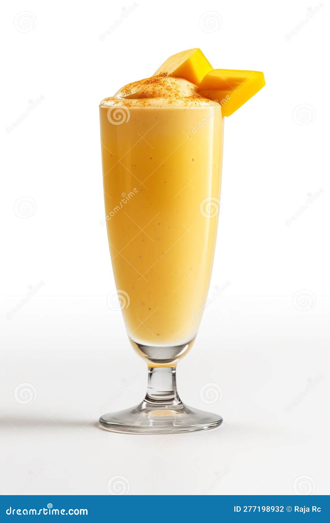 Mango MilkShake In A Glass, In An Aqua Background. Royalty-Free Stock ...