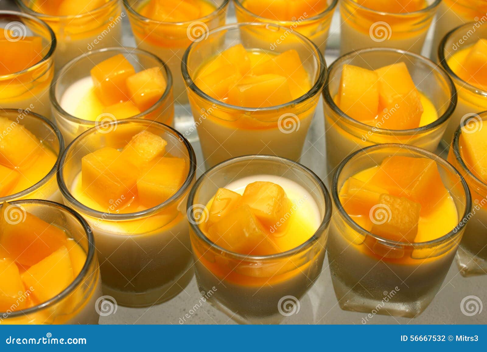 Mango Mousse in a Mini Glass. Stock Photo - Image of dessert, glass ...