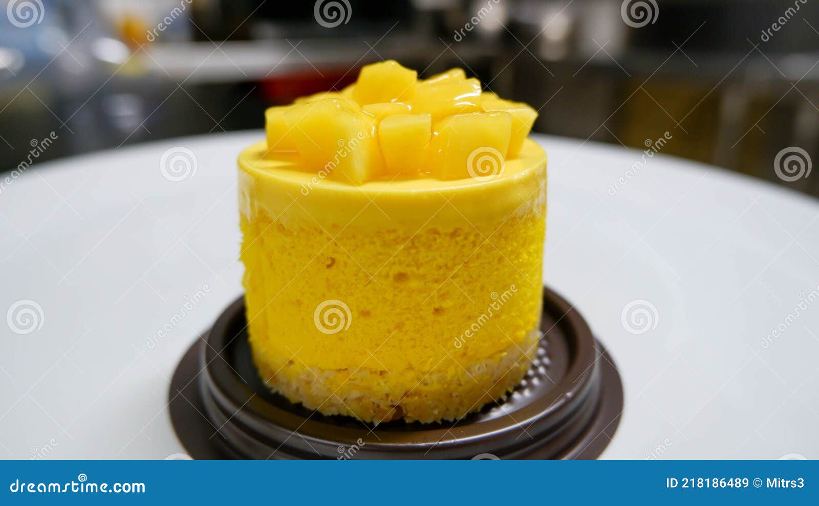 Mango Mousse on White Plate Stock Image - Image of yummy, sweet: 218186489