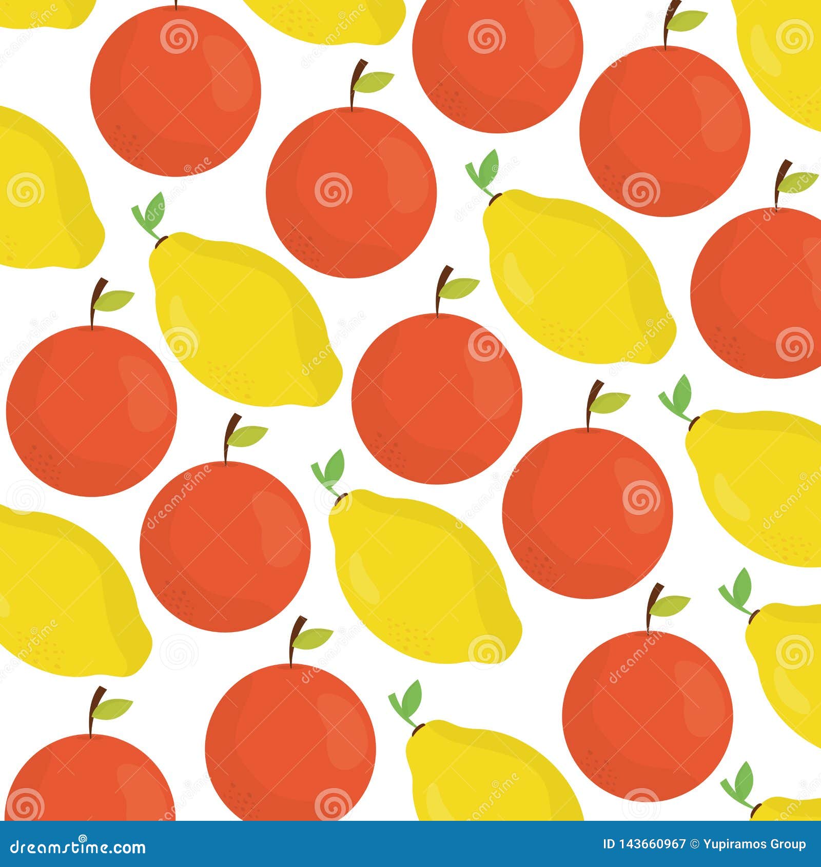 Mango and Oranges Fresh Fruits Pattern Stock Vector - Illustration of ...
