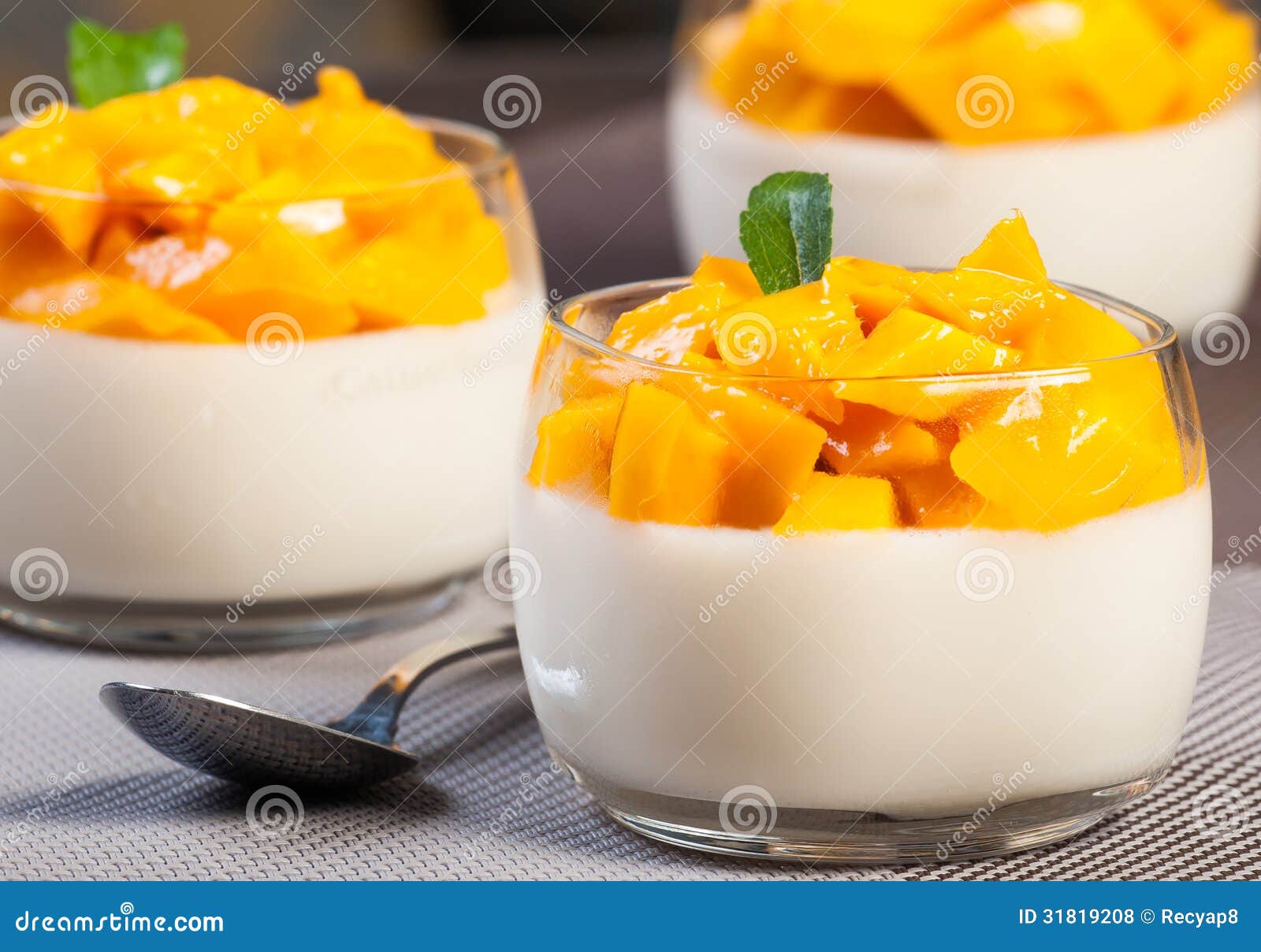 Mango panna cotta stock photo. Image of gourmet, dish - 31819208