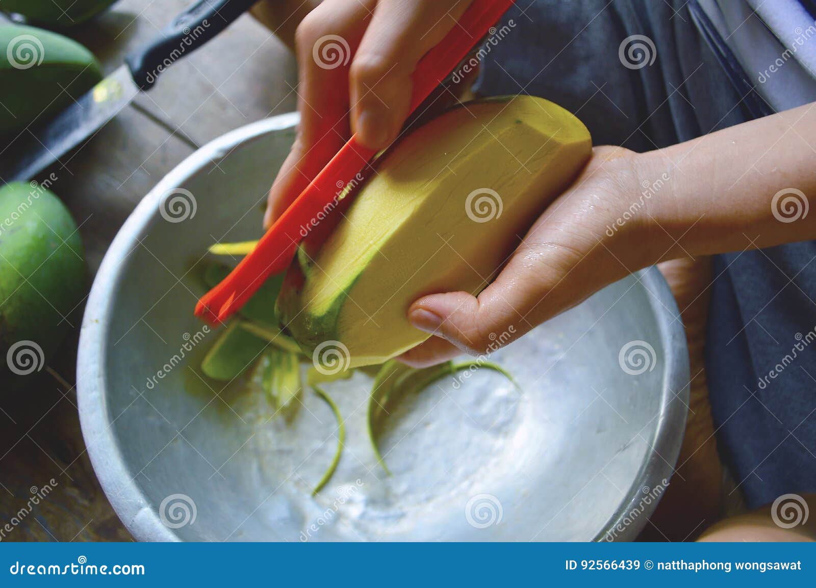 Mango,peeling mango stock image. Image of mangopeeling - 92566439