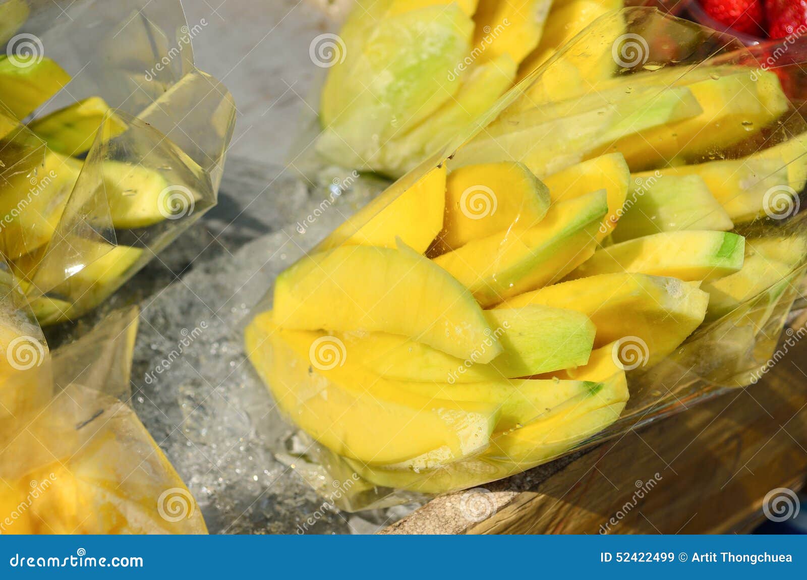 Mango in a plastic package stock image. Image of diet - 52422499