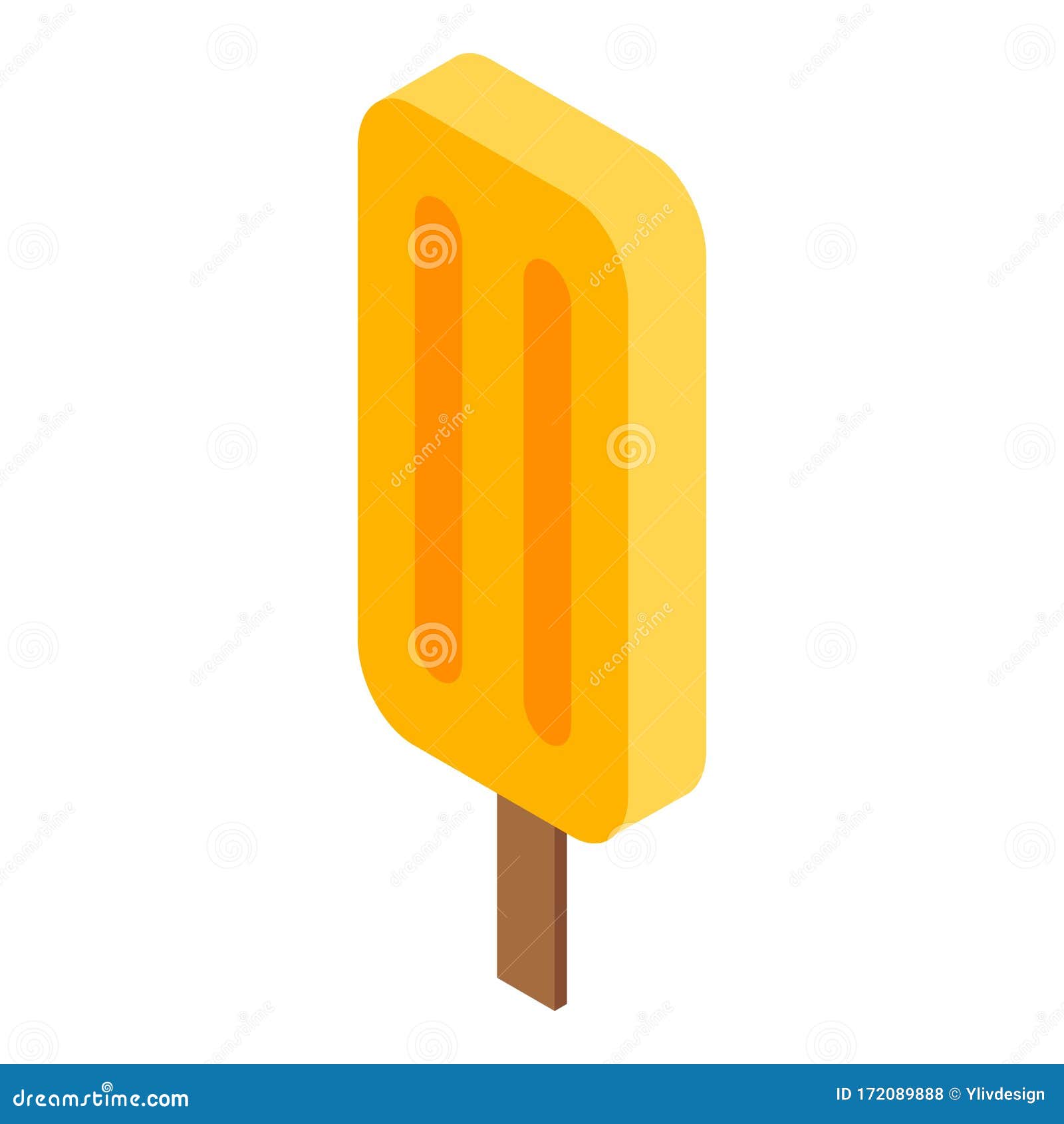 Mango Popsicle Icon, Isometric Style Stock Vector - Illustration of ...