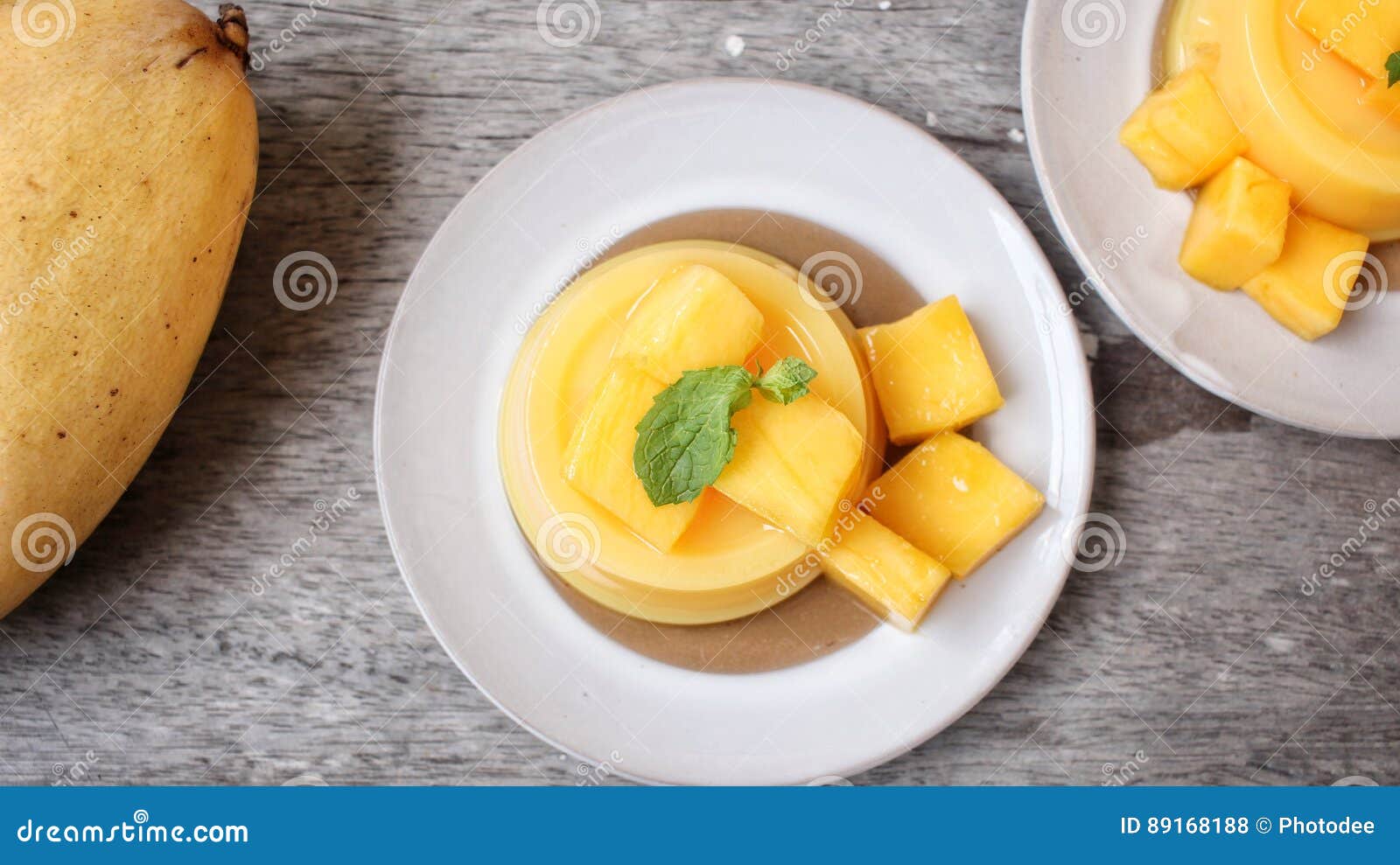 Mango pudding stock photo. Image of tropical, asia, dessert - 89168188