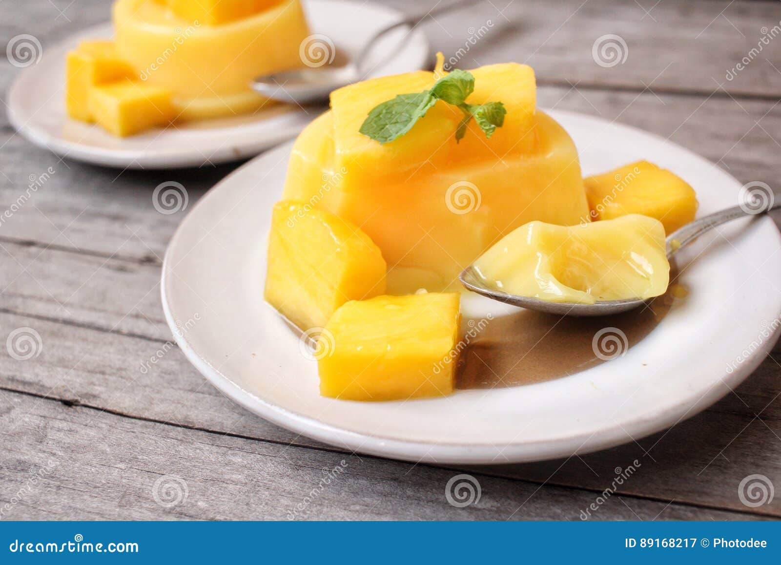 Mango pudding stock image. Image of fresh, sweet, close - 89168217