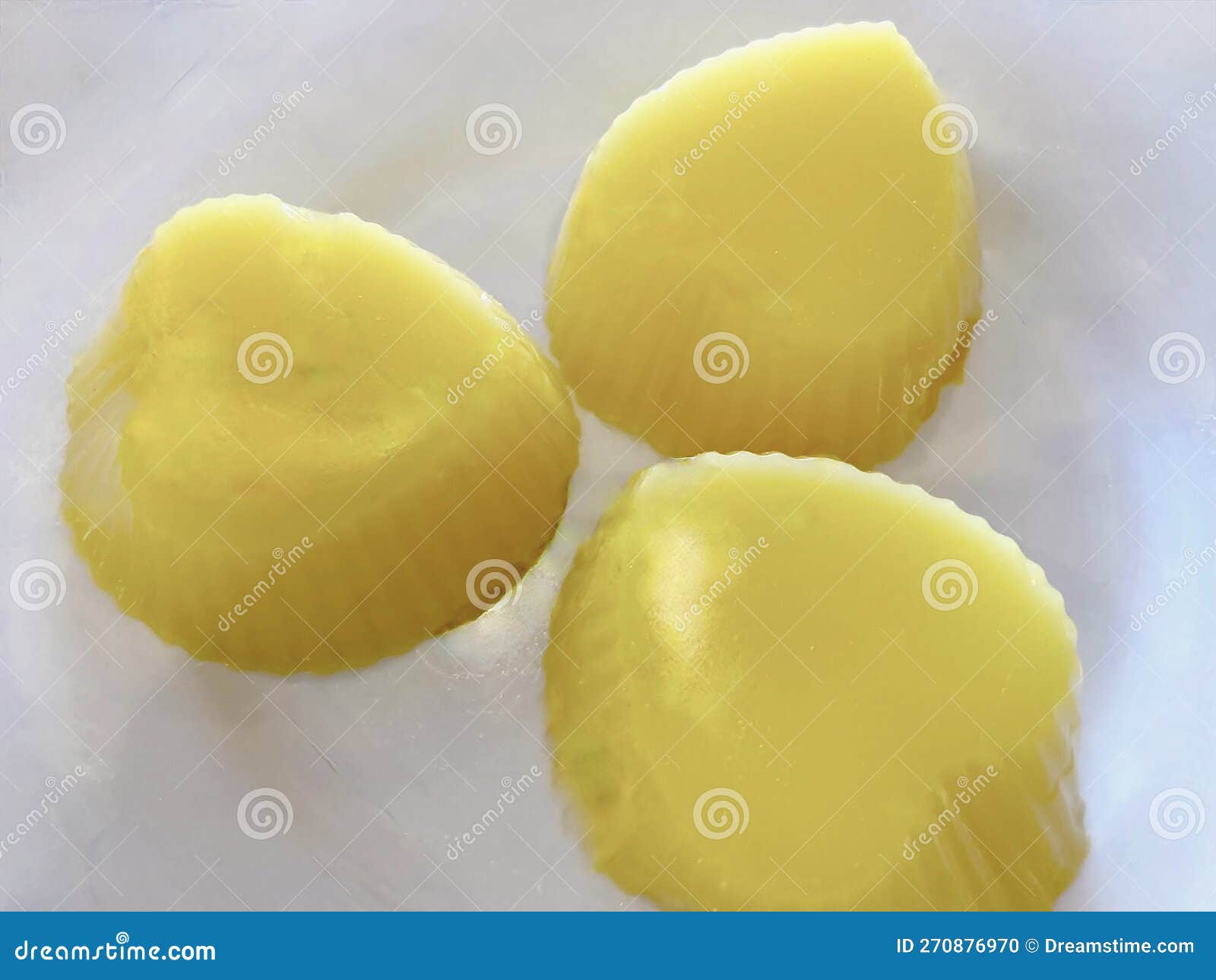 Mango Pudding Dim Sum stock photo. Image of heart, shapes - 270876970
