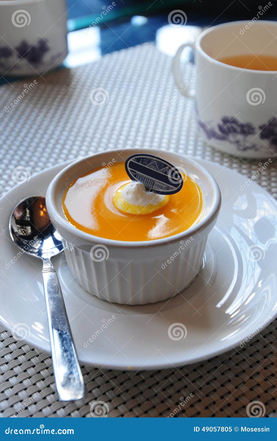 Mango pudding stock image. Image of dairy, cream, cake - 49057805
